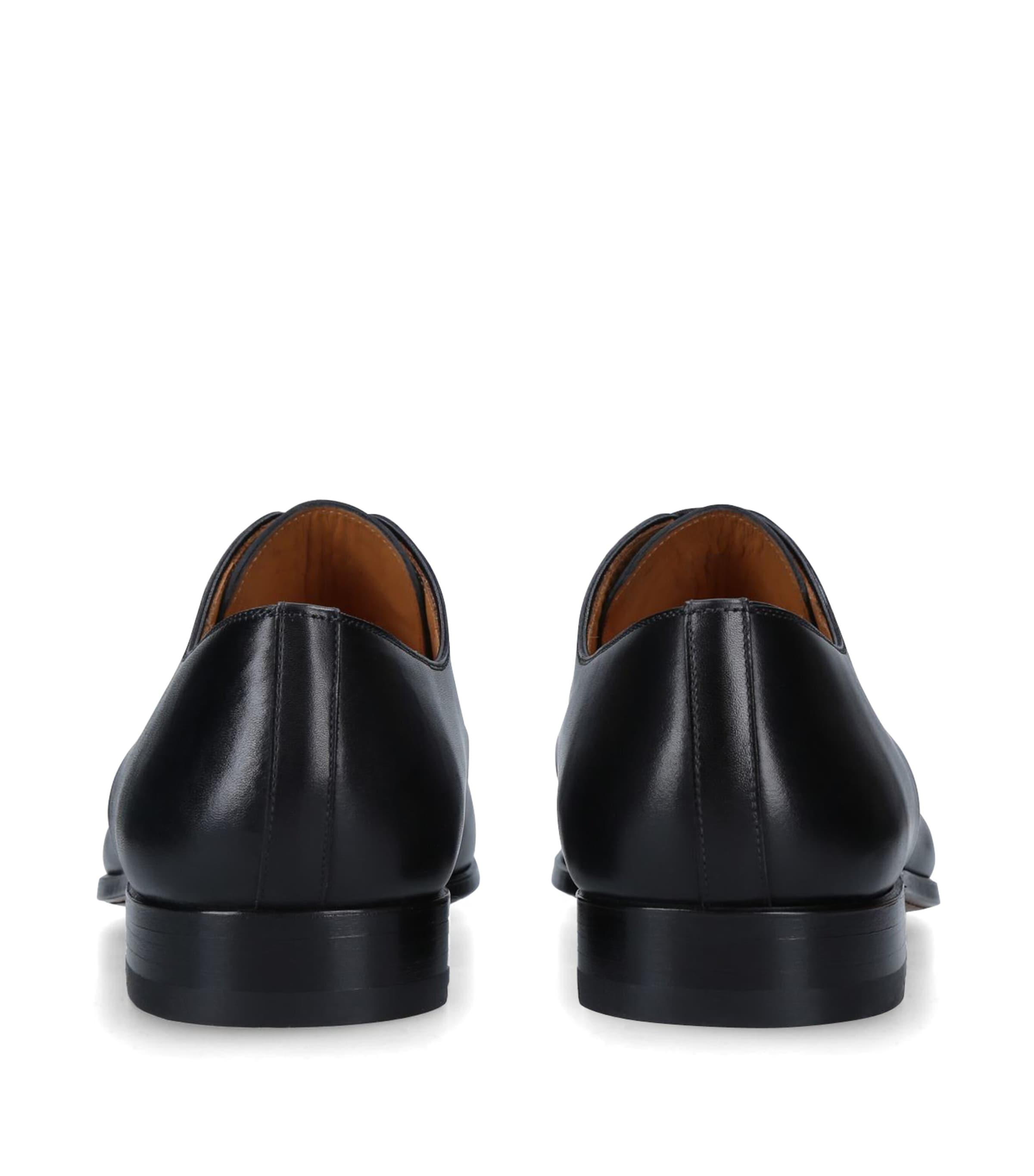 Magnanni Black Leather Derby Shoes | Harrods UK