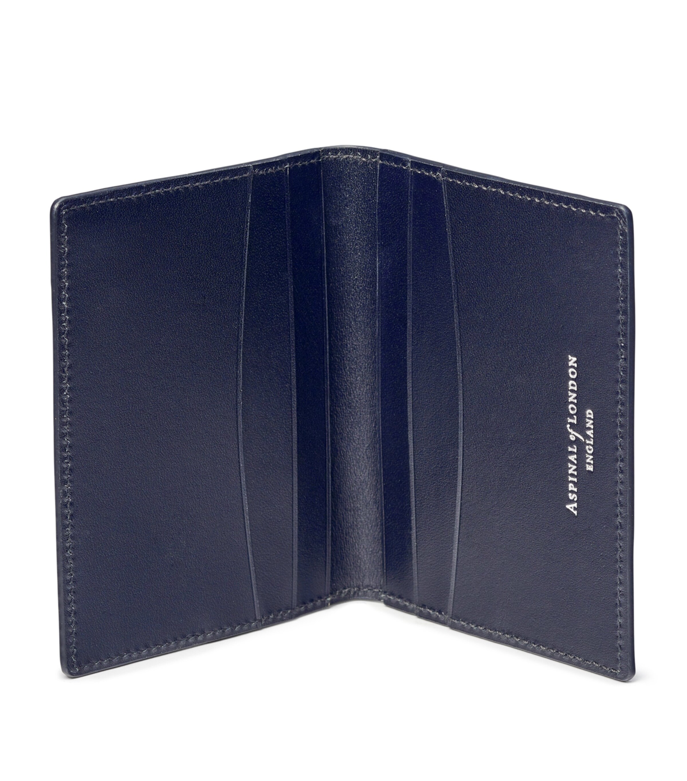Aspinal Of London Navy Grained Leather Credit Card Case | Harrods QA