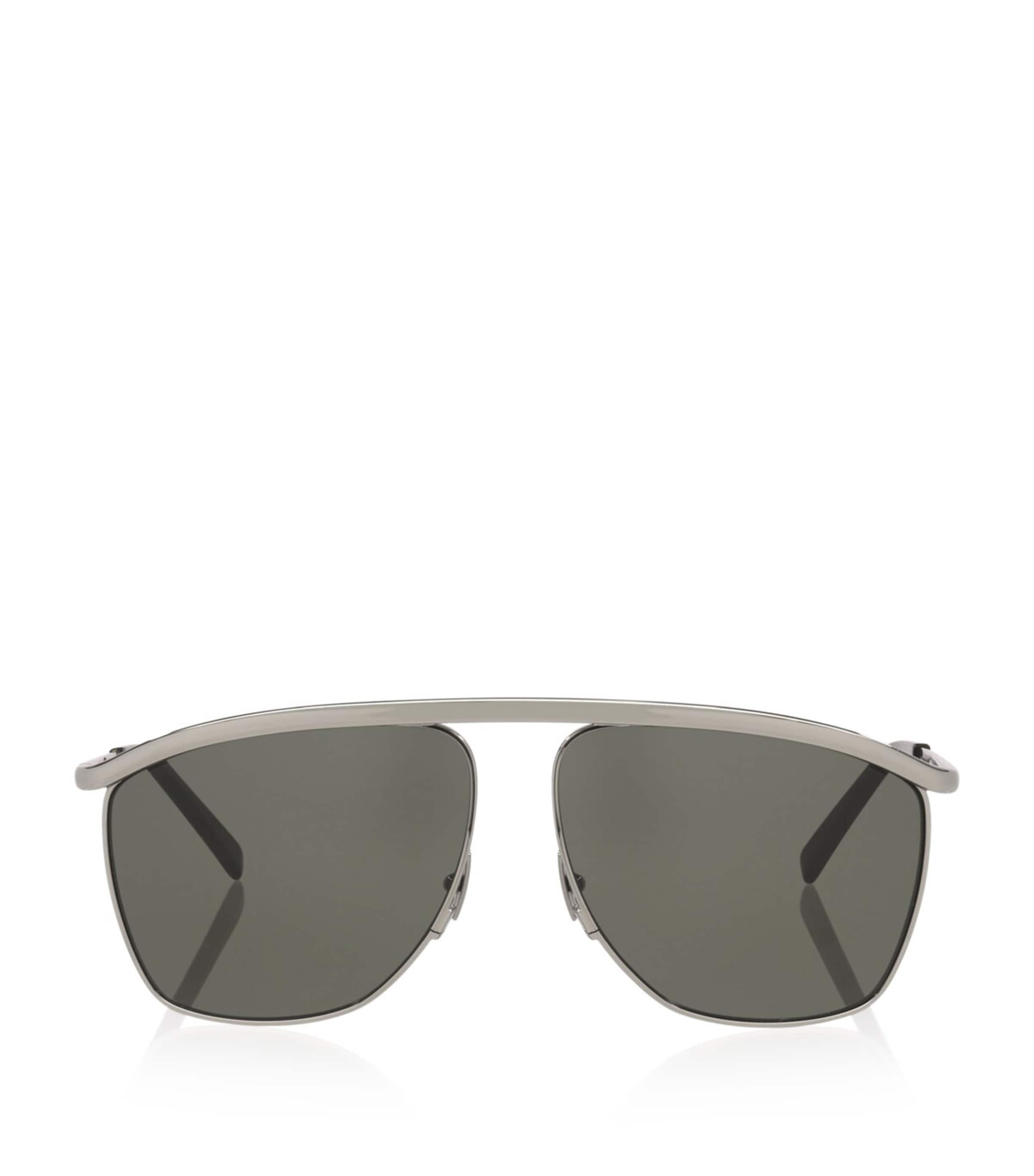Saint Laurent Silver Metal SL820 Victoire Pilot Sunglasses | Harrods US