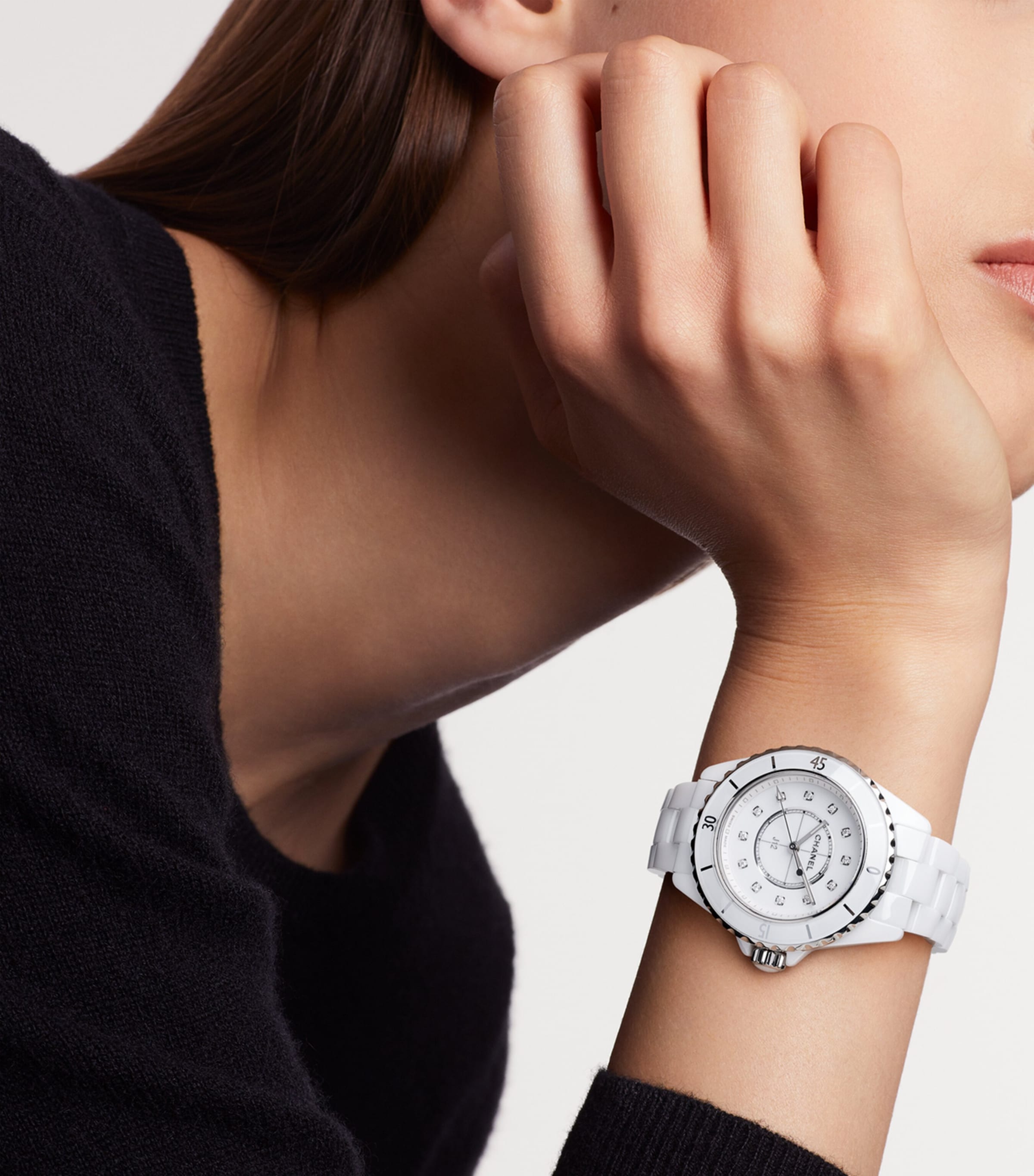 CHANEL Ceramic and Diamond J12 Watch 33mm | Harrods UK
