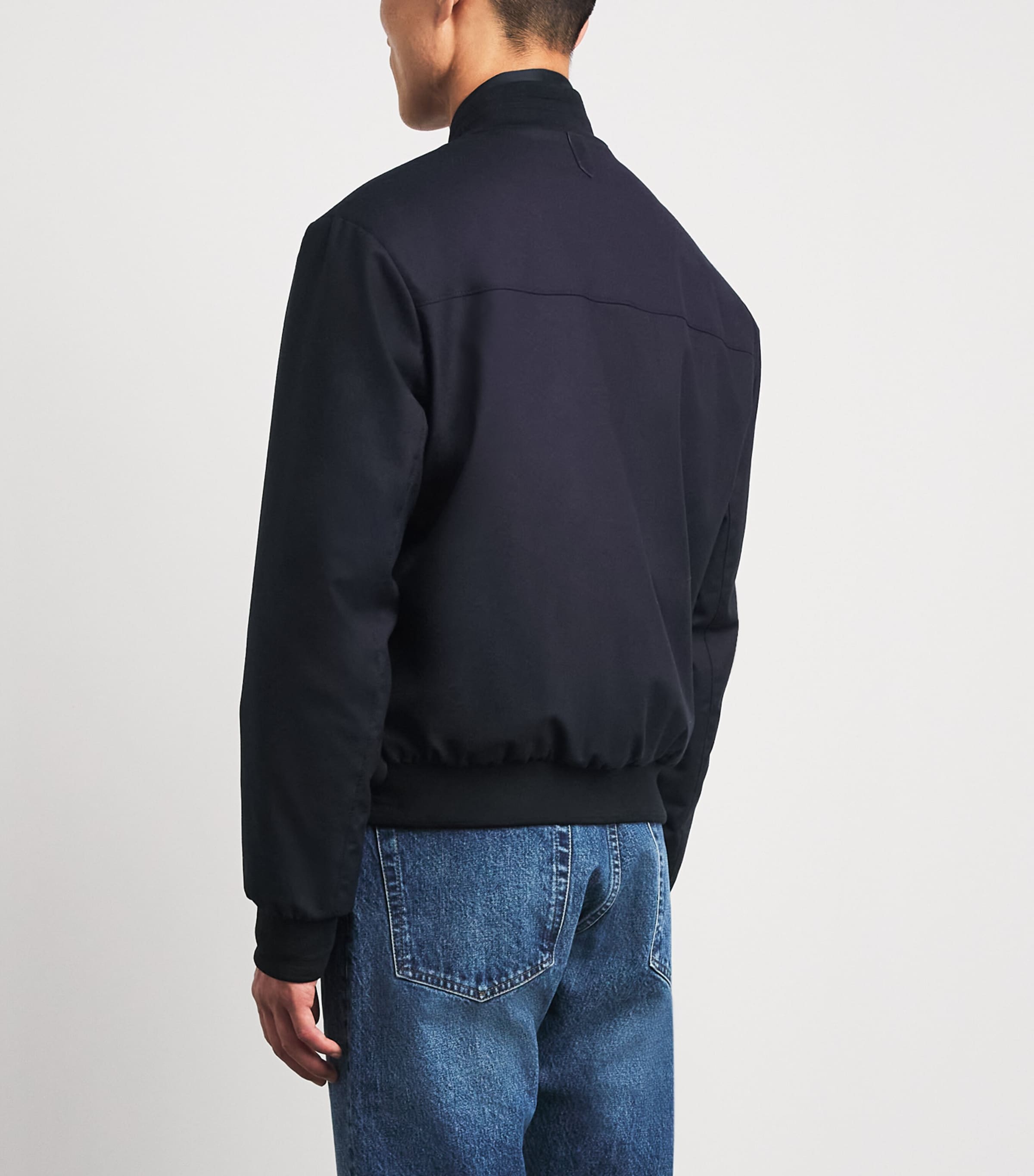 Canali Navy Wool Bomber Jacket | Harrods AU