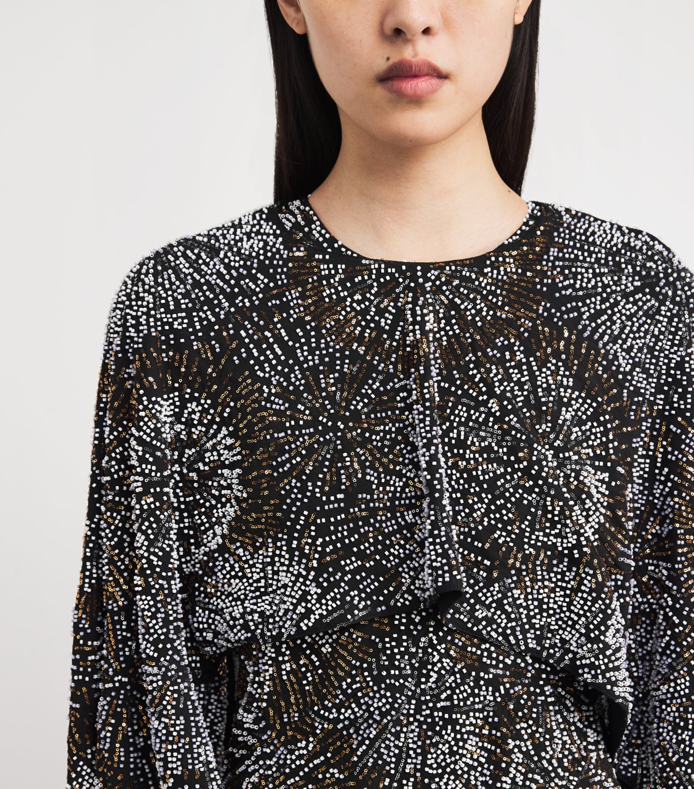 Paco Rabanne Black Sequinned Cape Gown | Harrods AU