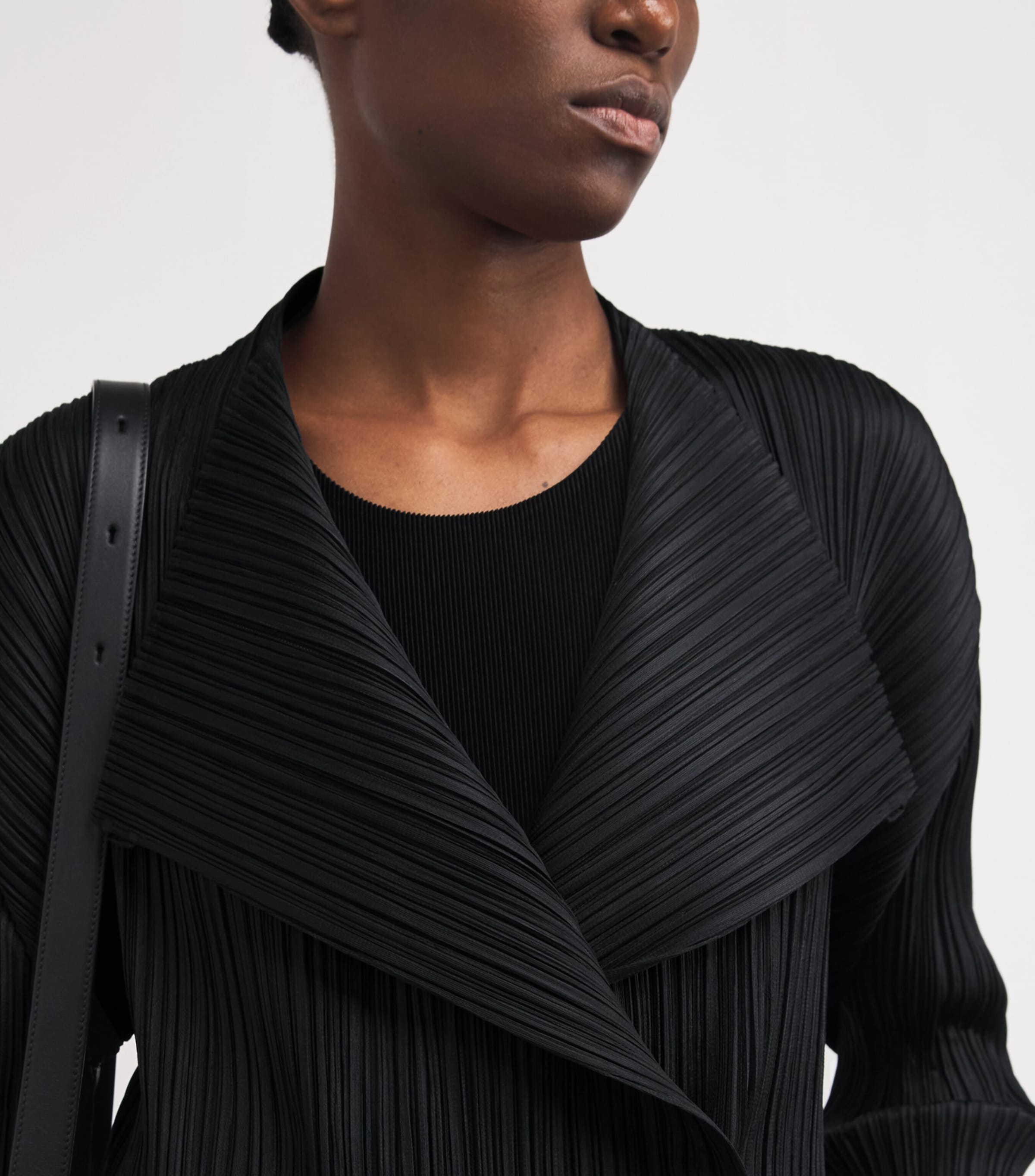 Pleats Please Issey Miyake Black Pleats Jacket | Harrods US