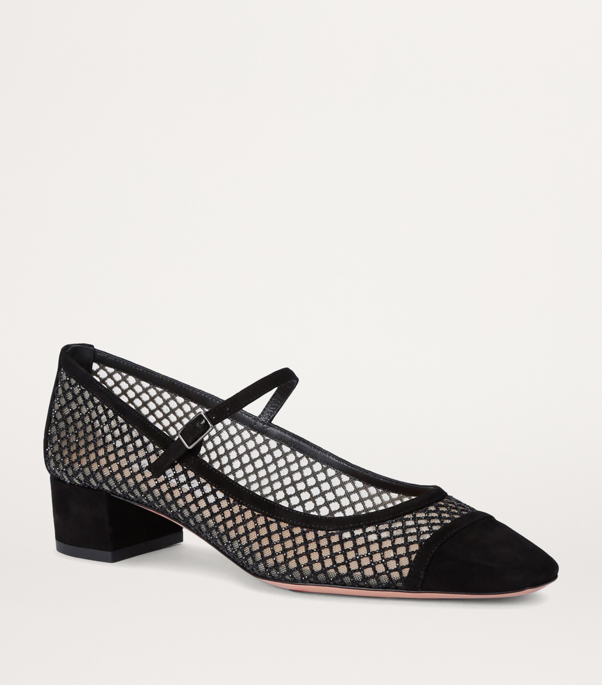 Aquazzura Black Mesh Mayor Crystal-Embellished Pumps 35 | Harrods US