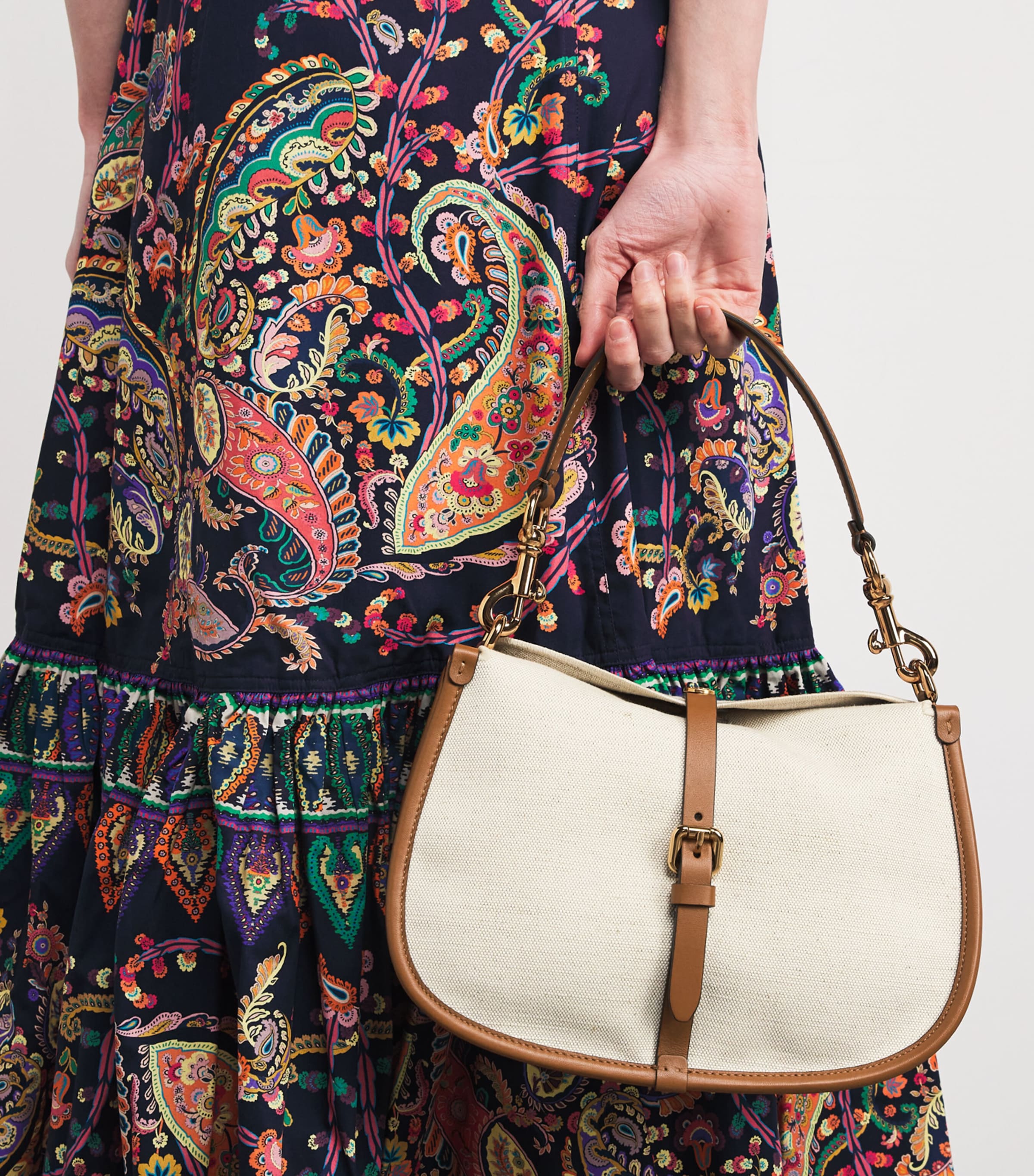Etro Ivory Small Canvas Pony Cross-Body Bag | Harrods AU