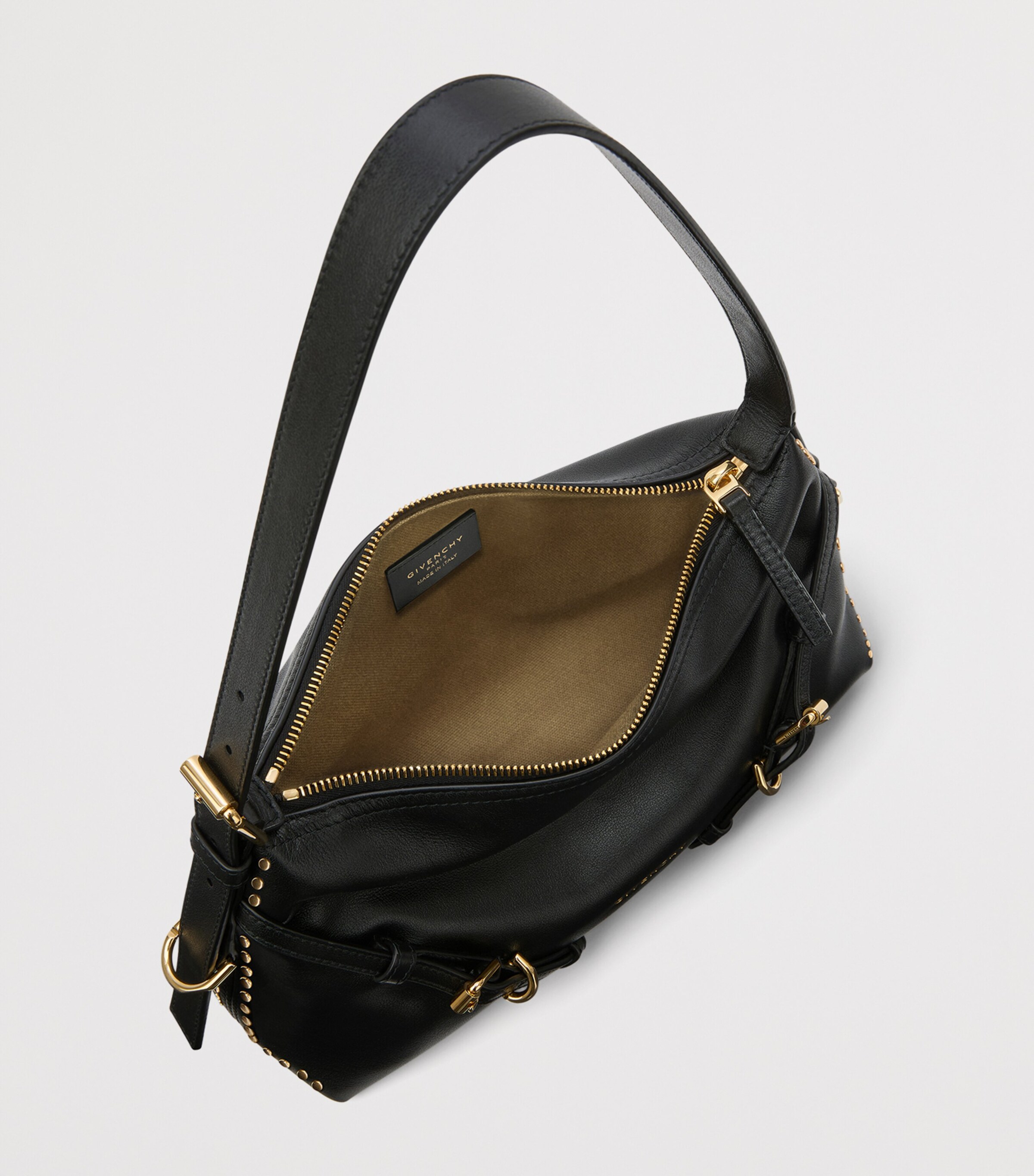 Givenchy Black Mini Calfskin Voyou Shoulder Bag | Harrods US