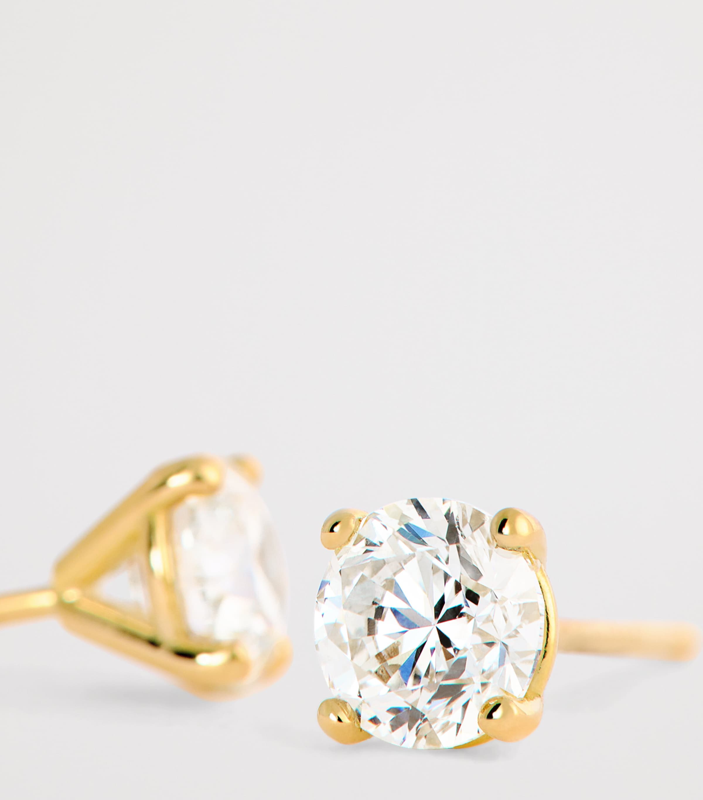 Harrods Yellow Gold and Diamond Stud Earrings (1.00ctw) | Harrods US