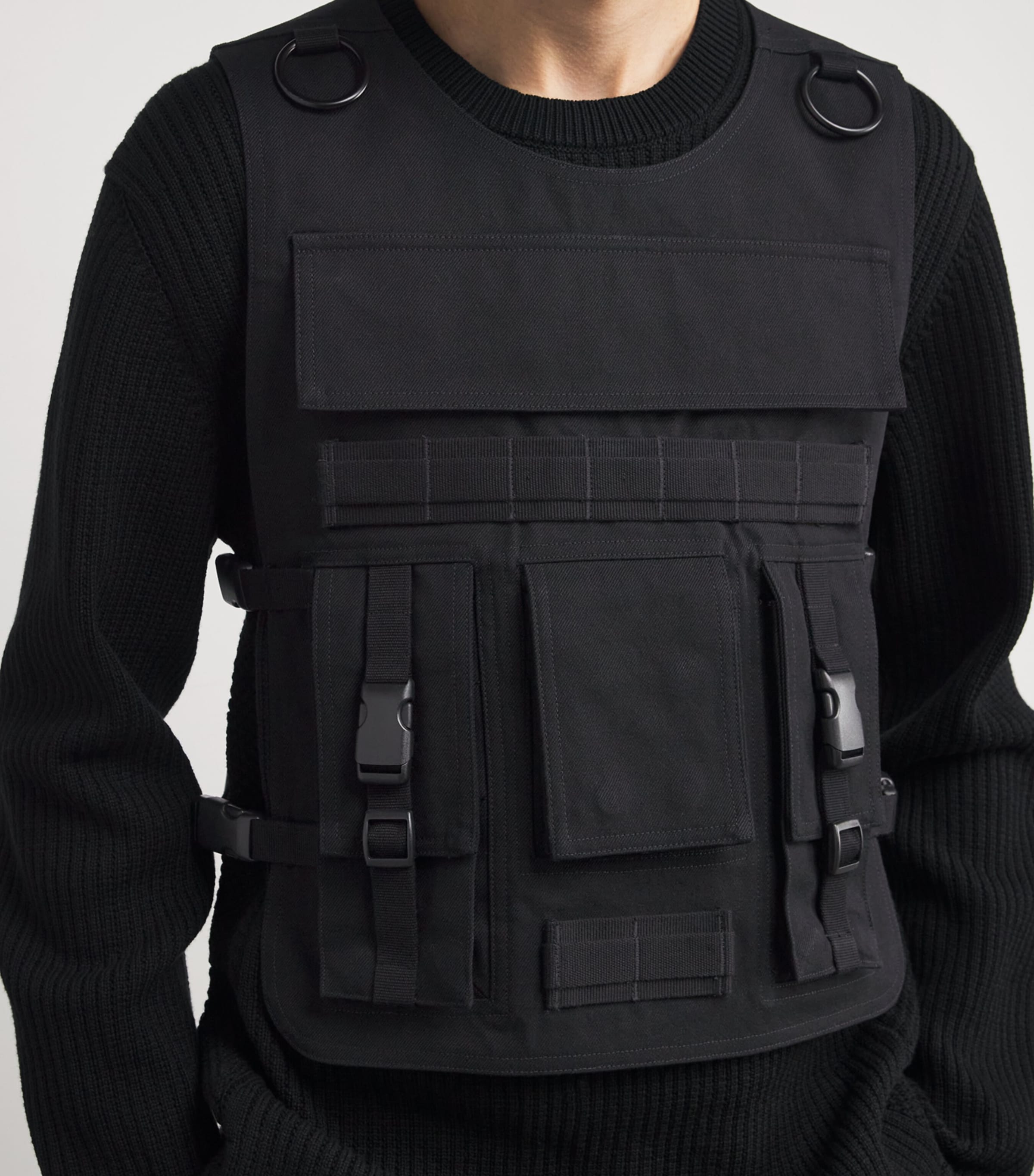 Rick Owens Black Cotton Ammo Vest | Harrods UK