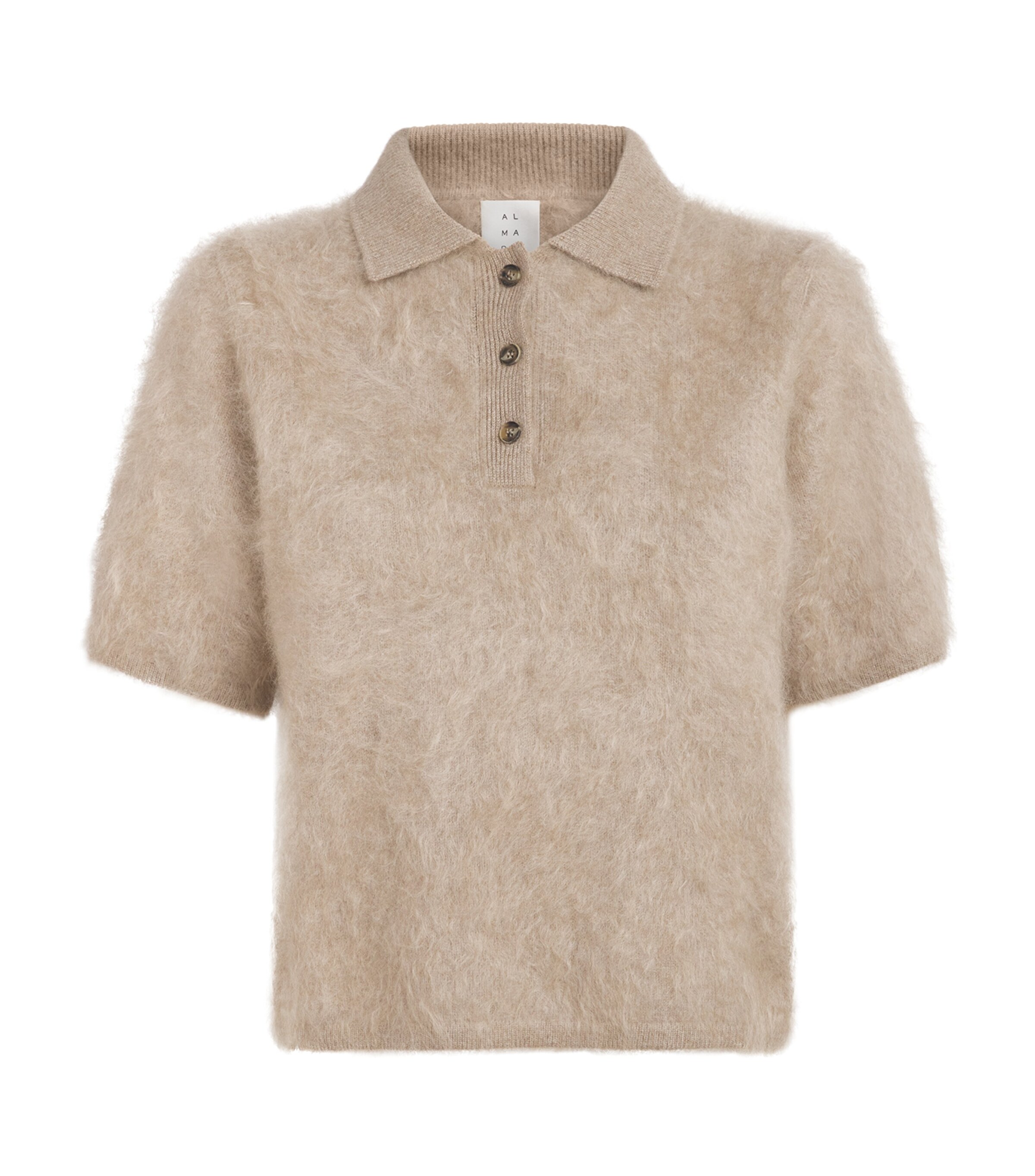 Almada Label Beige Cashmere Maika Polo Sweater | Harrods SA