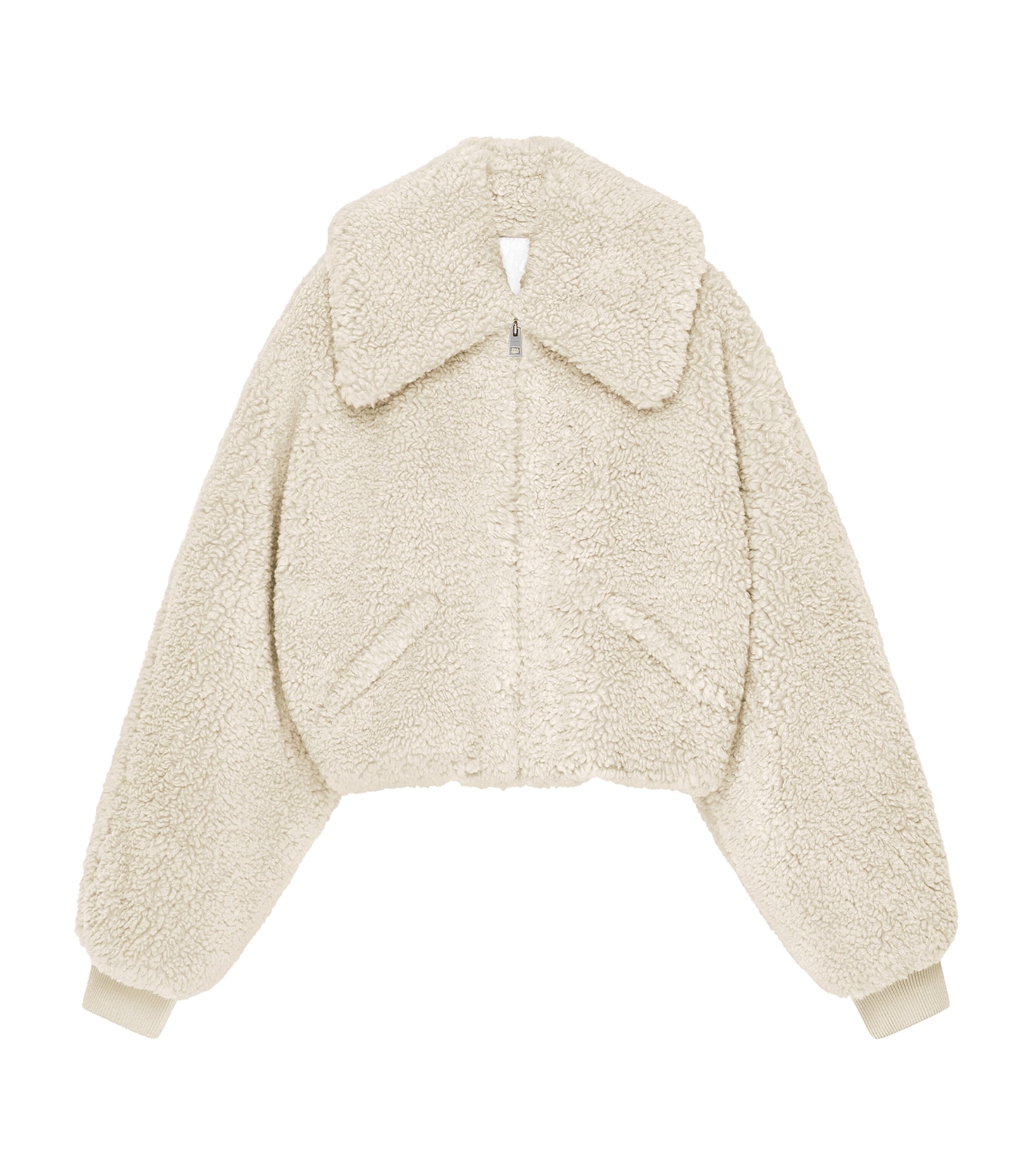 Givenchy Beige Fleece Bomber Jacket | Harrods UK