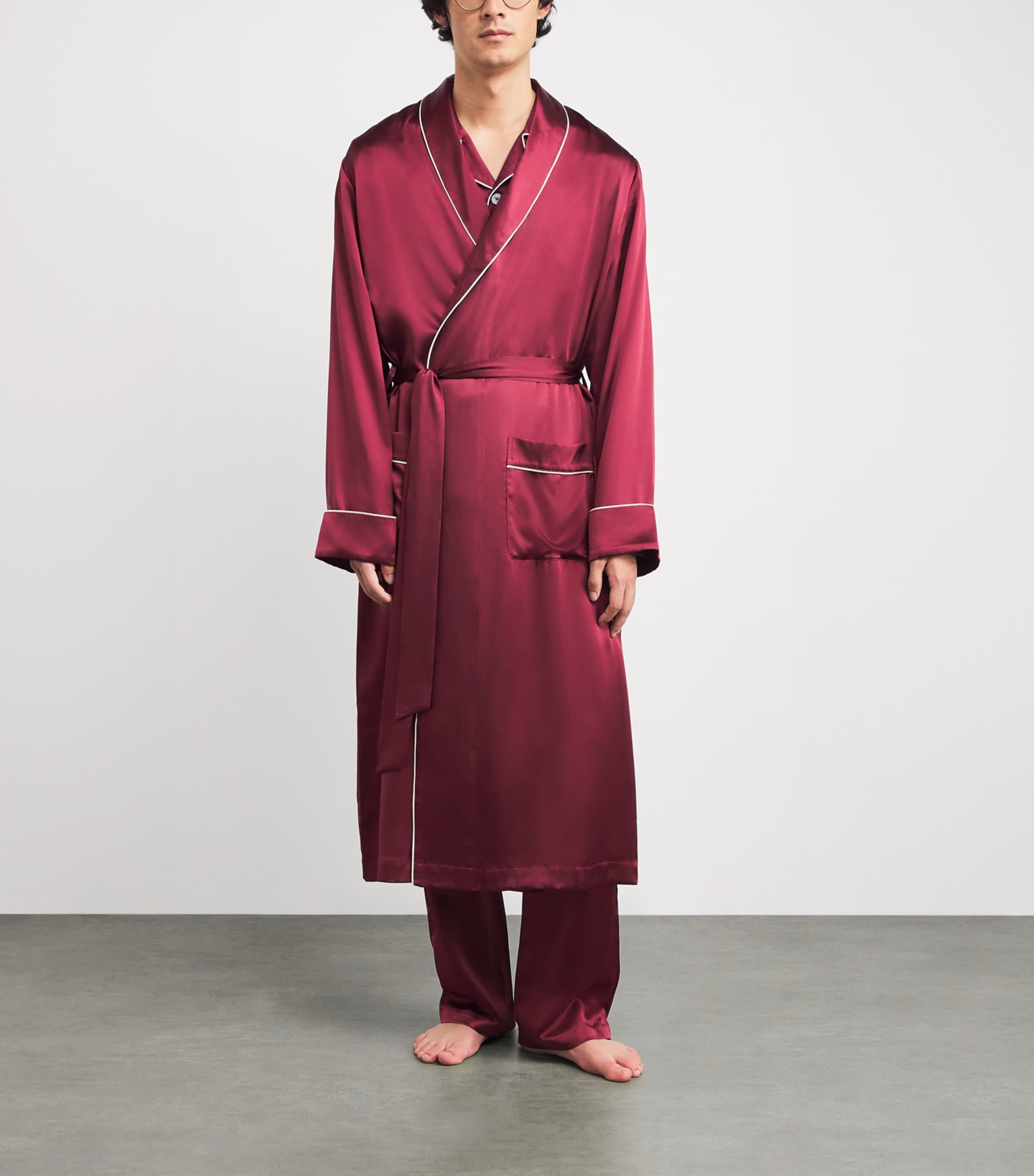Harrods Red Silk Night Robe | Harrods IN