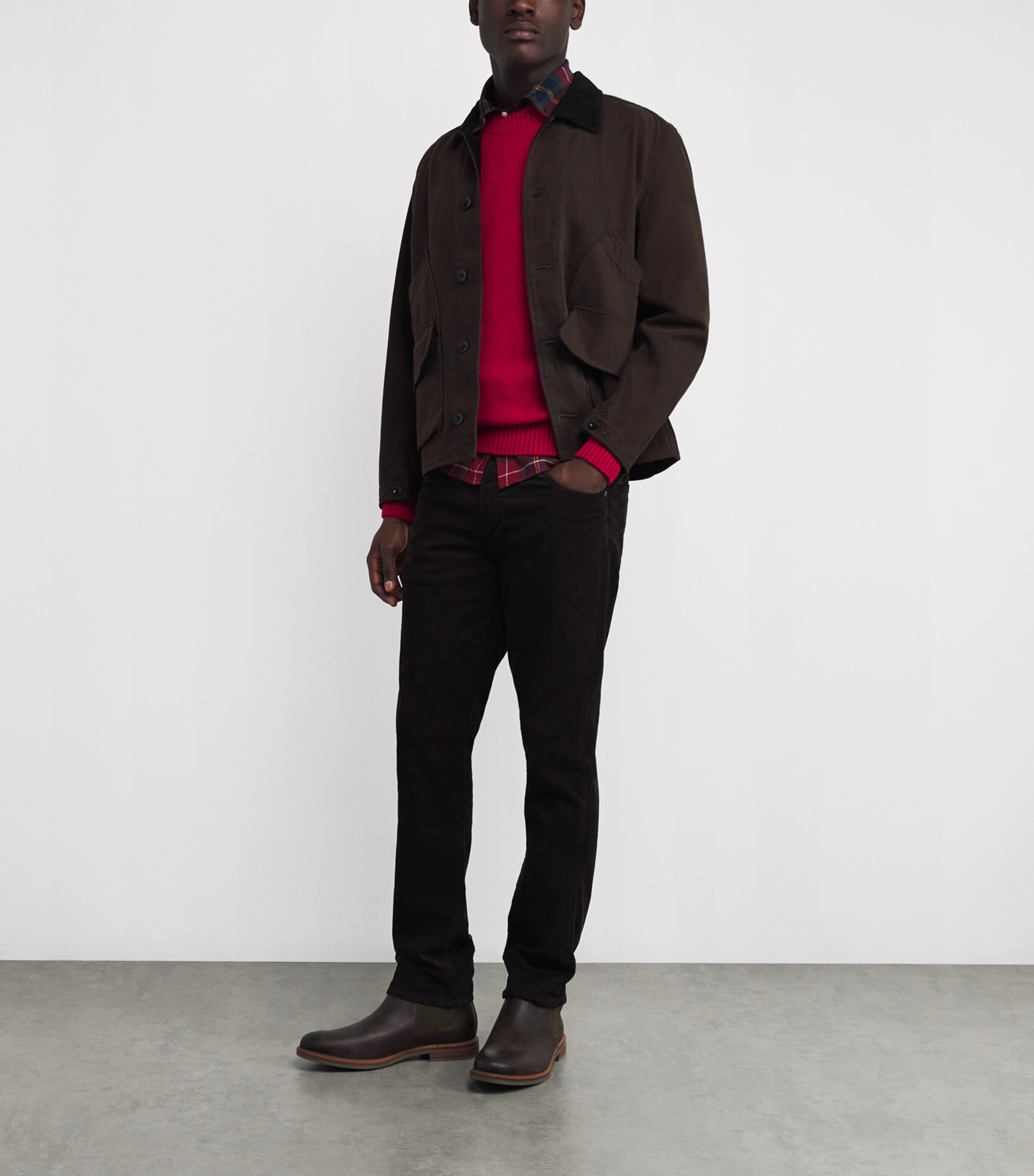 Barbour Red Wool Grangetown Sweater | Harrods UK
