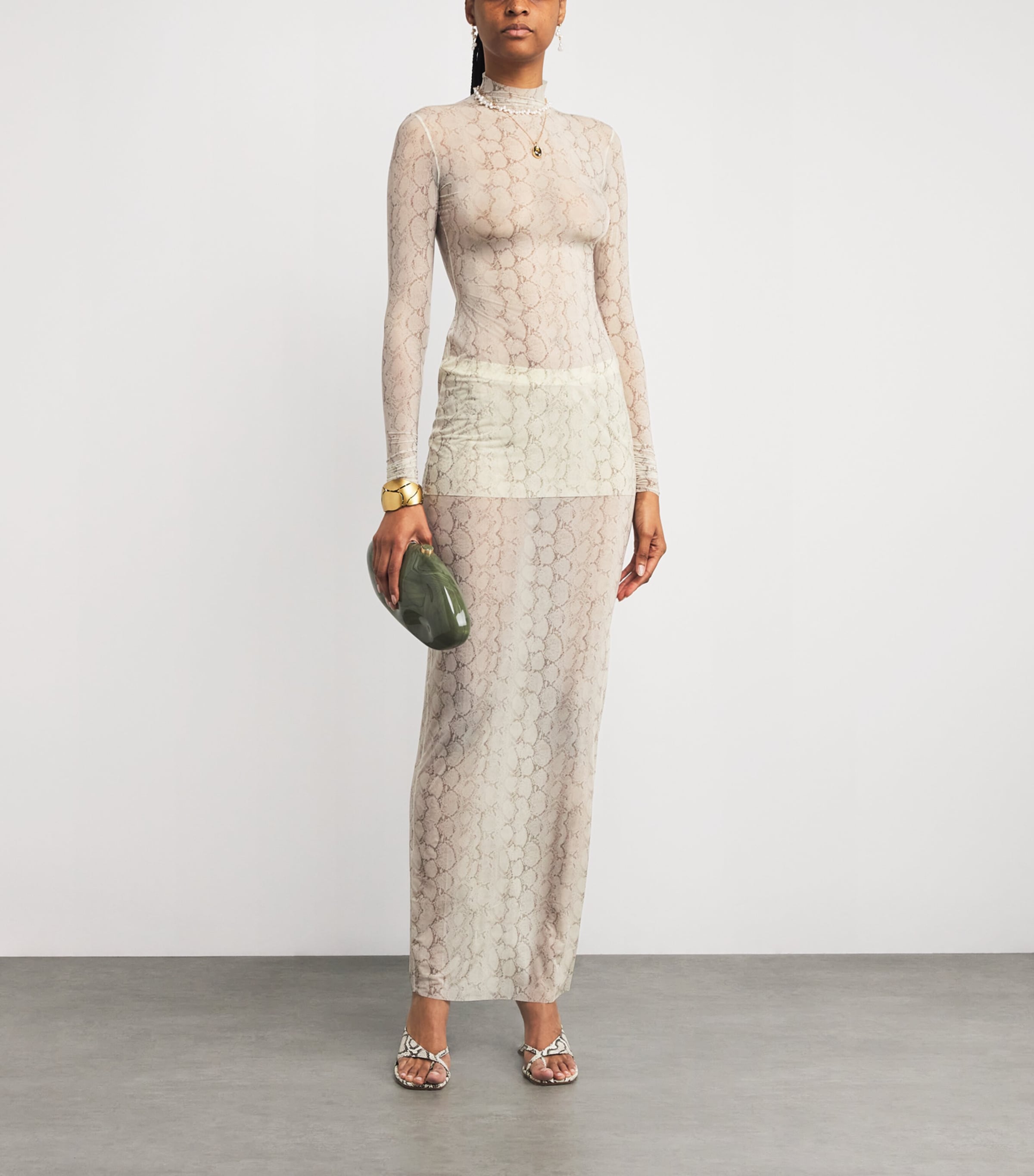 Skims Multi Milky Sheer Tunic Top | Harrods US