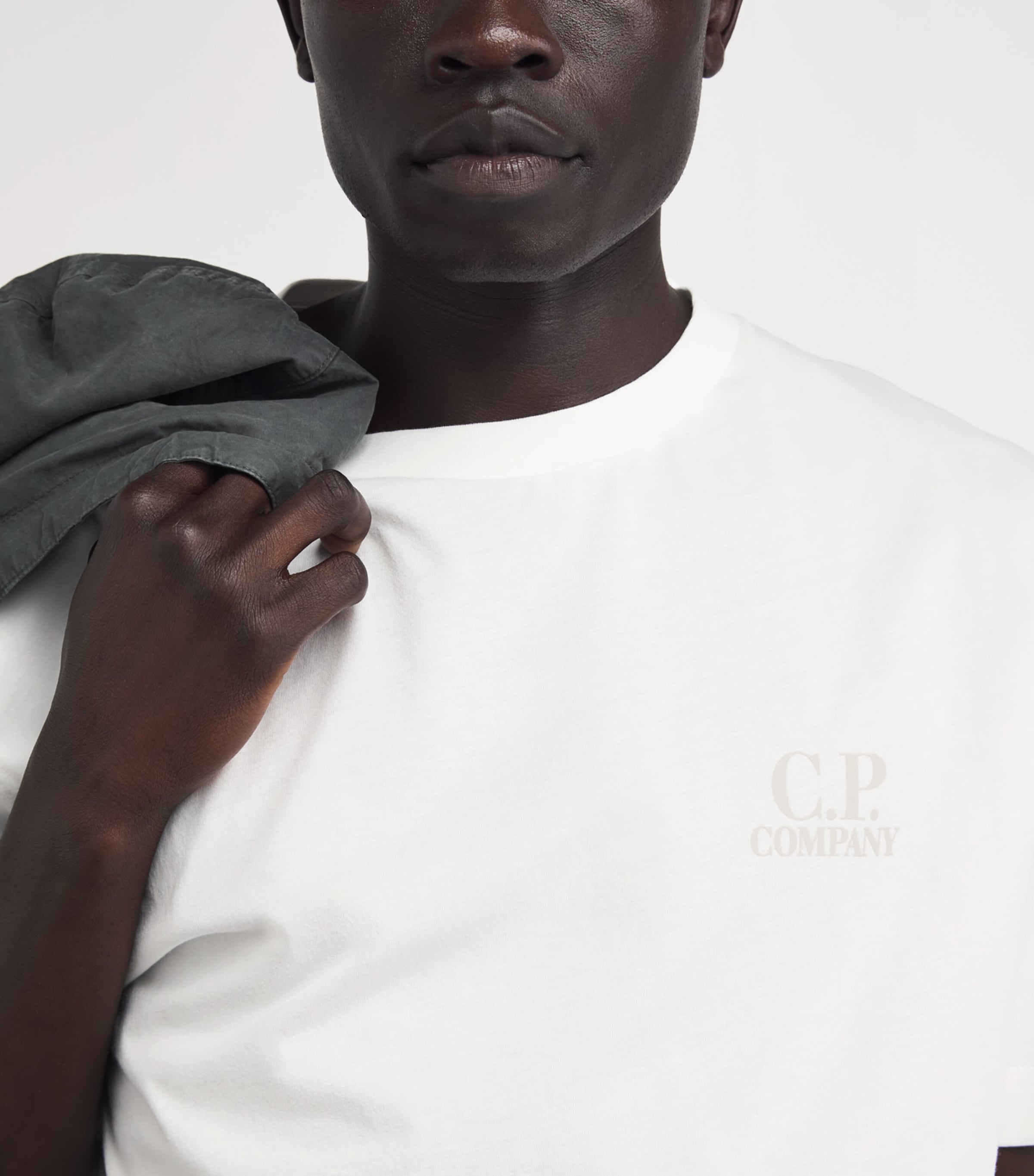 C.P. Company White Cotton Jersey Logo T-Shirt | Harrods UK