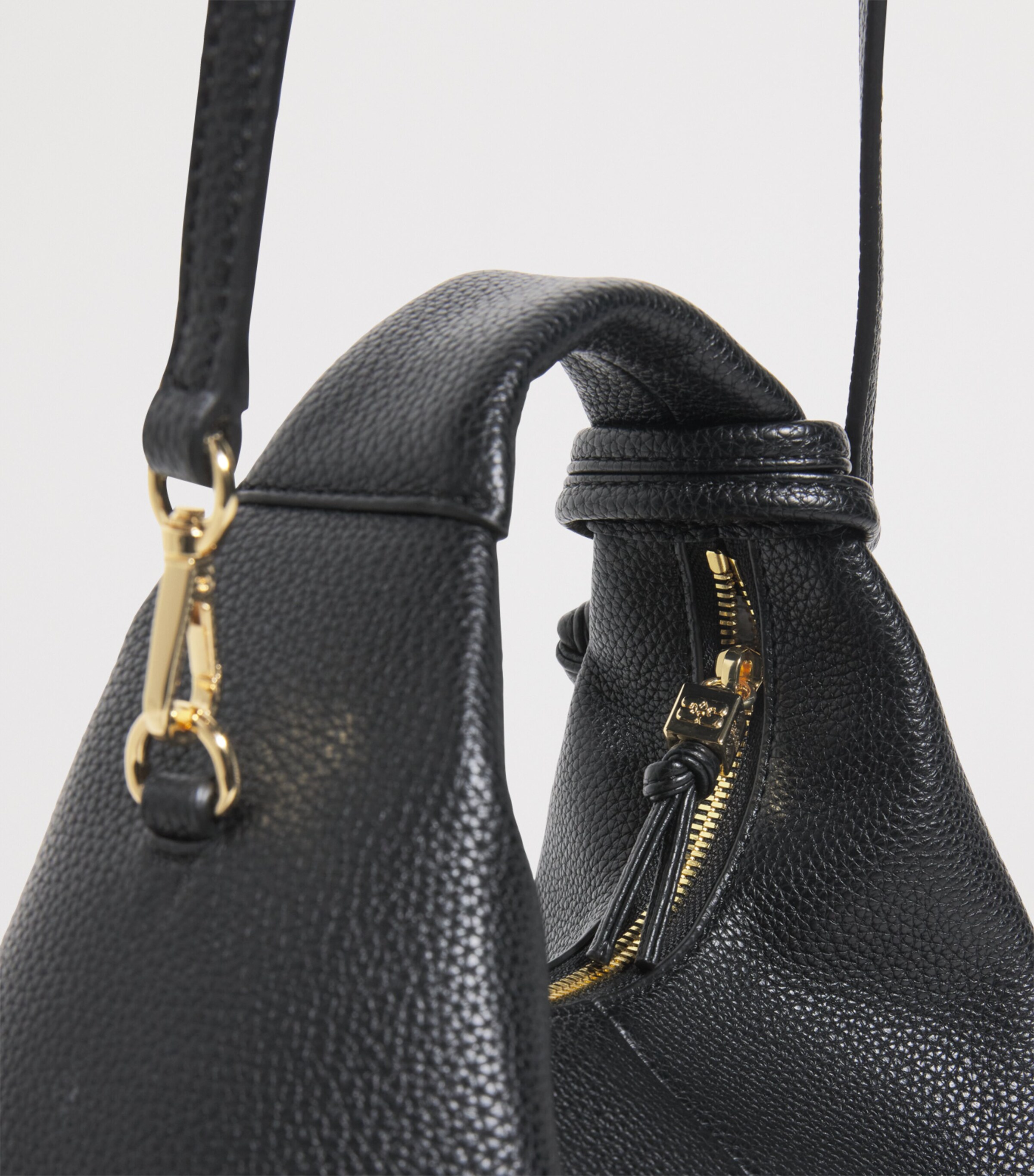 GANNI Black Mini Hobo Bag | Harrods US