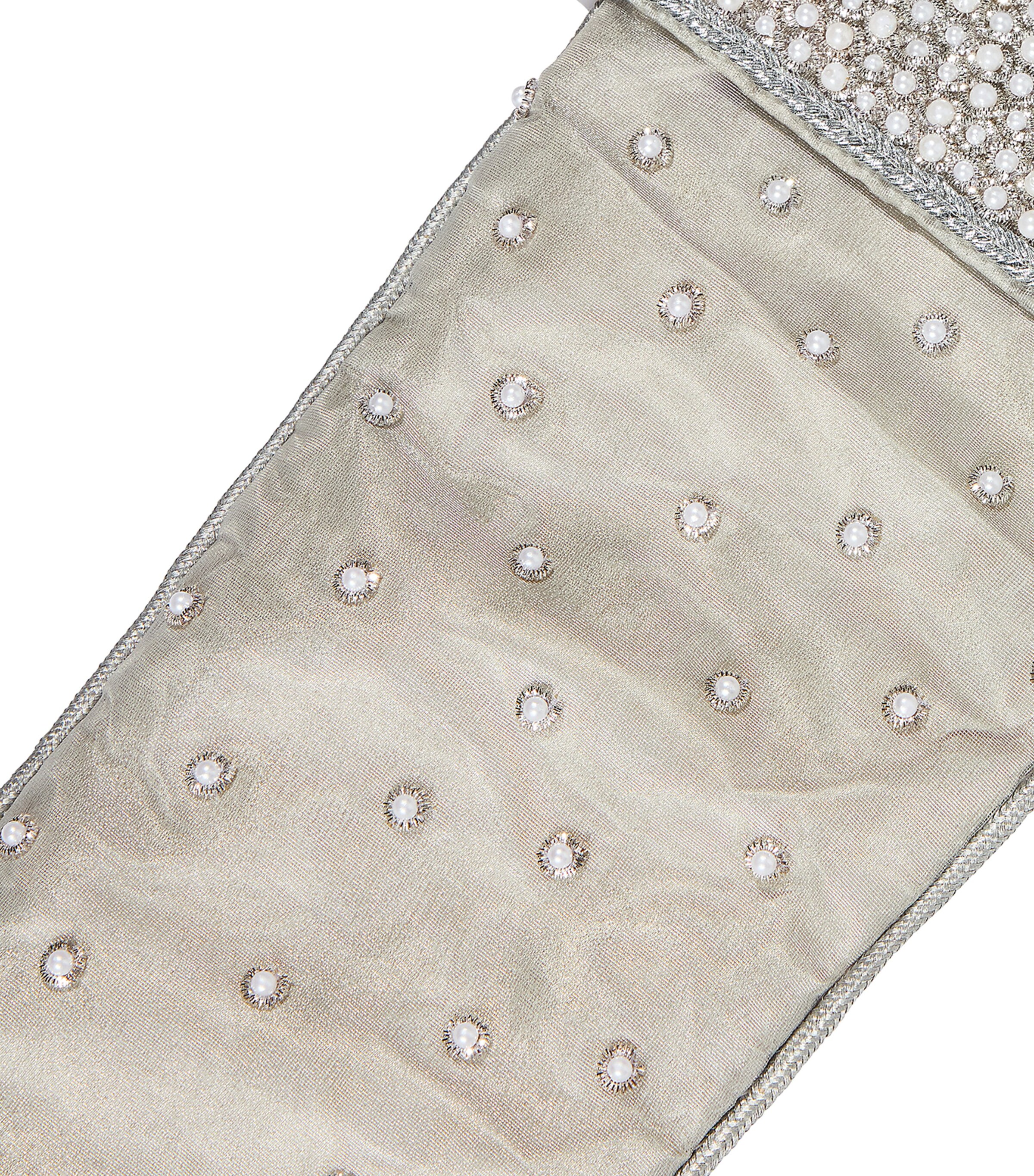 Harrods Silver Embellished Stocking Tree Decoration | Harrods AU