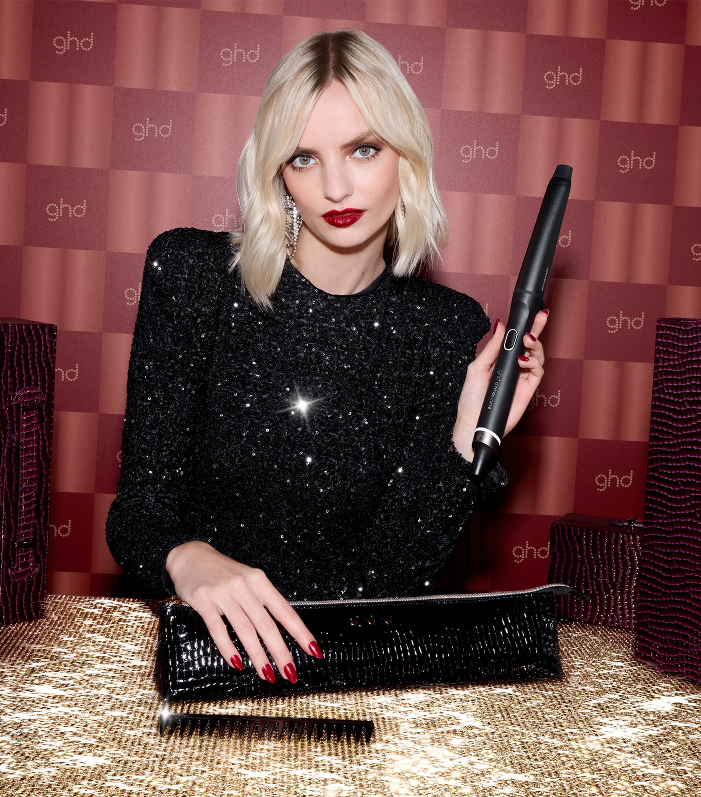 ghd Chronos Curve Conical Curling Wand Gift Set | Harrods FR