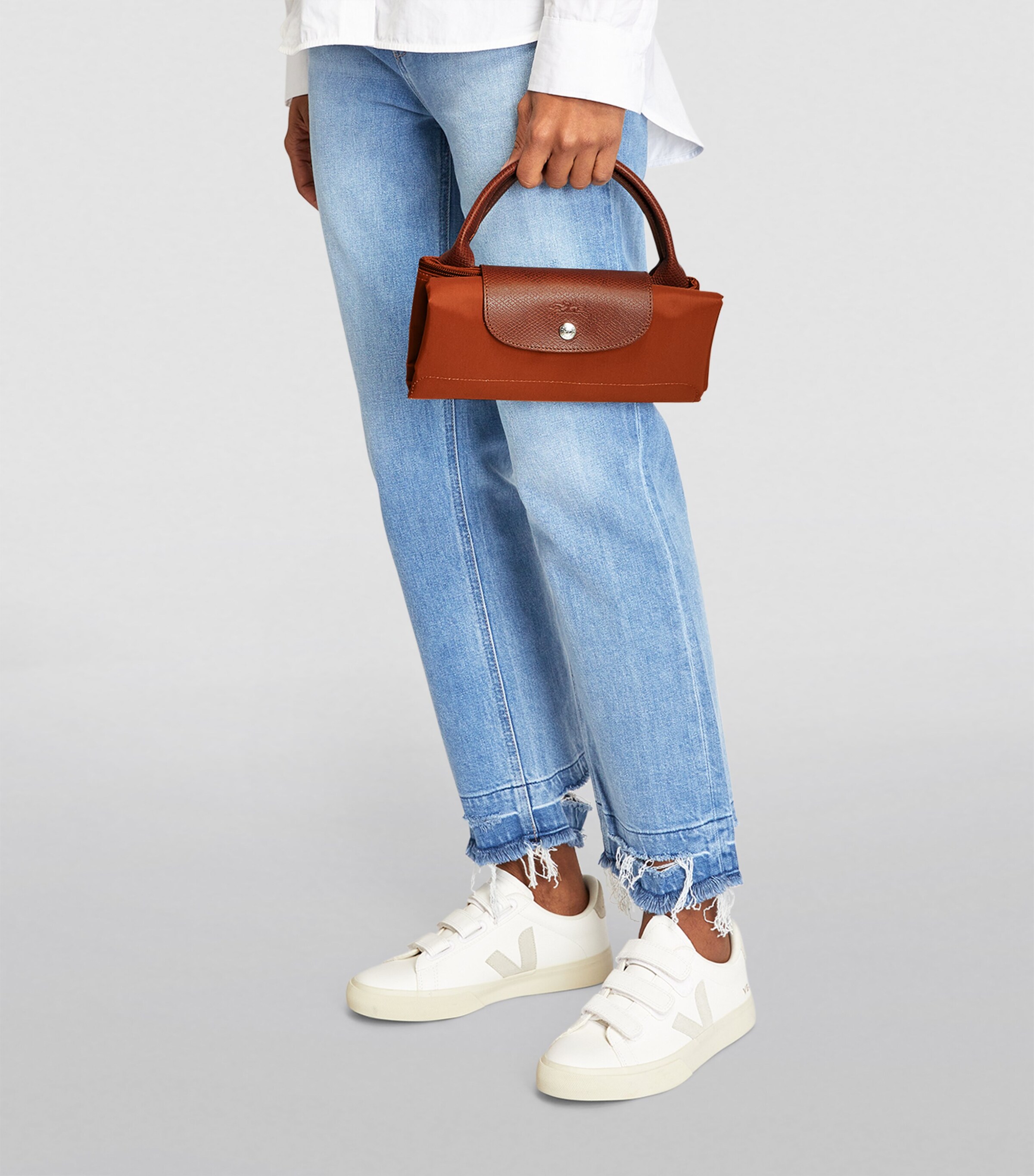 Longchamp Brown Small Le Pliage Green Travel Bag | Harrods UK