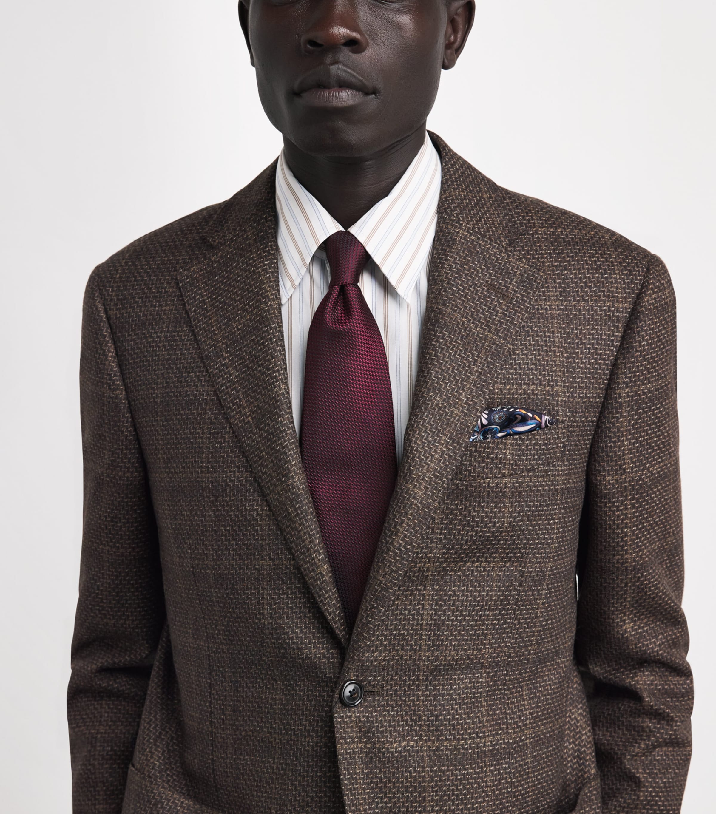 Isaia Burgundy Silk Seven-Fold Tie | Harrods IN