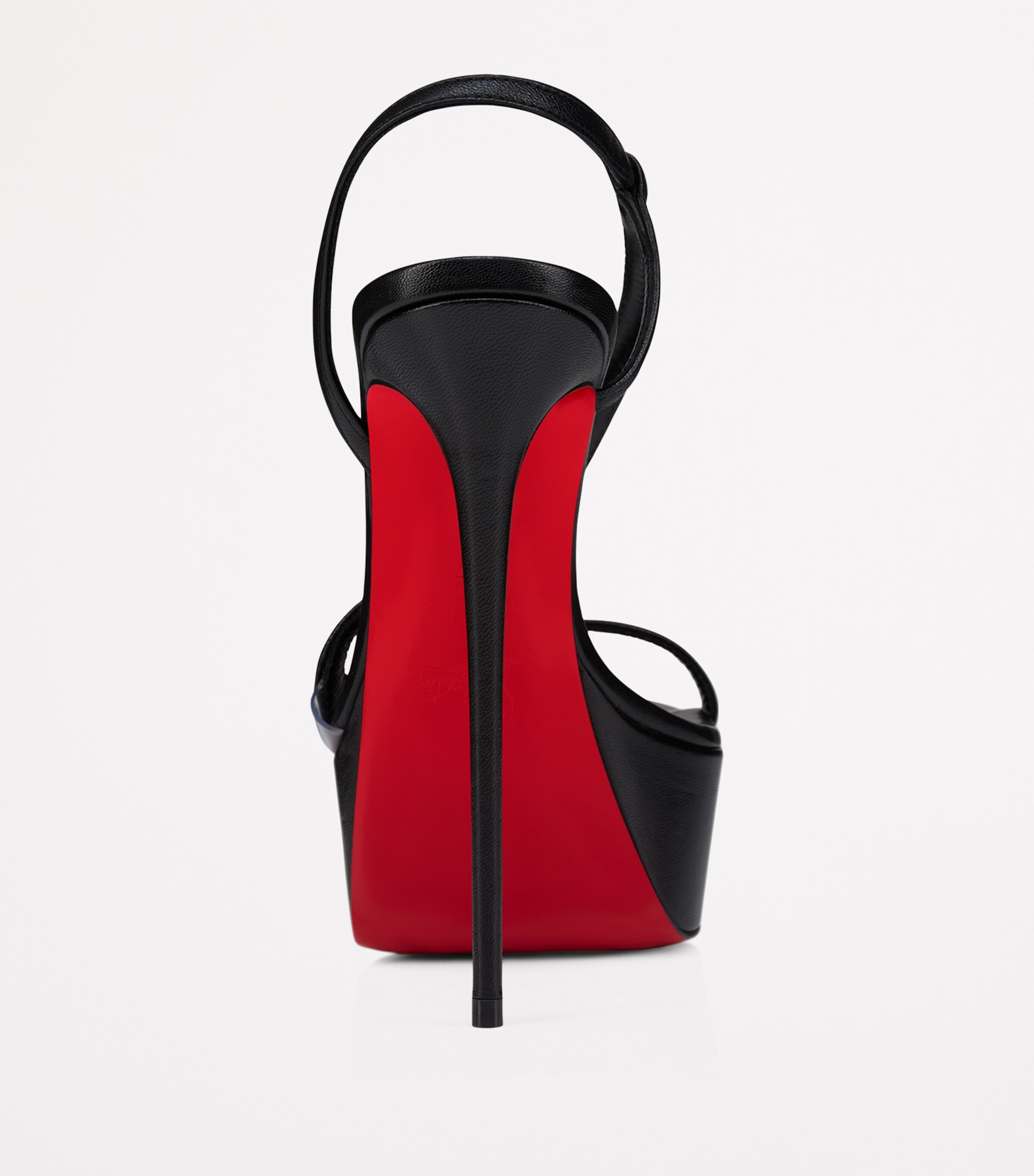 Christian Louboutin Black Rosalie Alta Leather Sandals 150 | Harrods UK