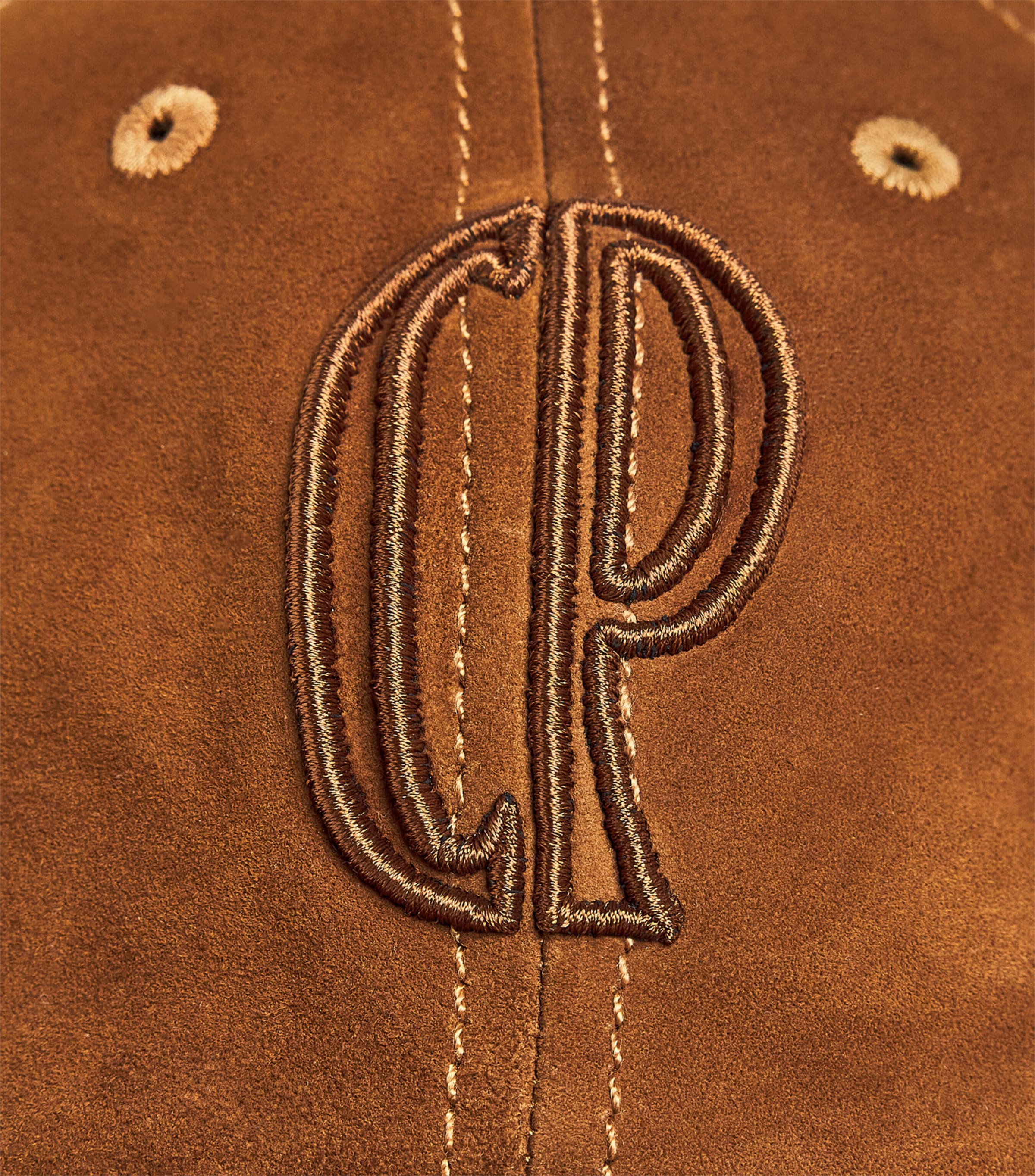 Claudie Pierlot Brown Suede Logo Baseball Cap | Harrods UK
