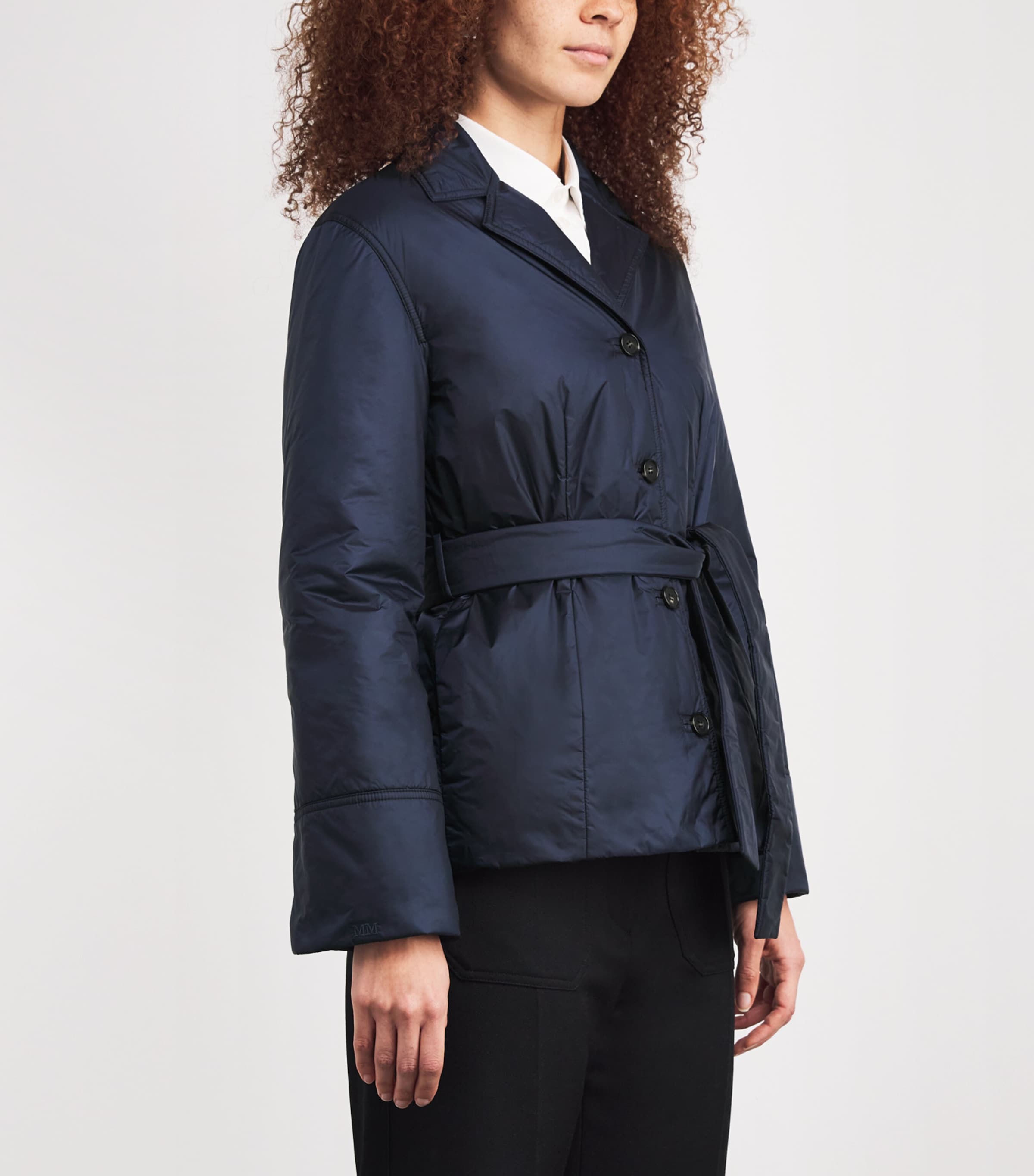 MM Blue Padded Belted Jacket | Harrods US