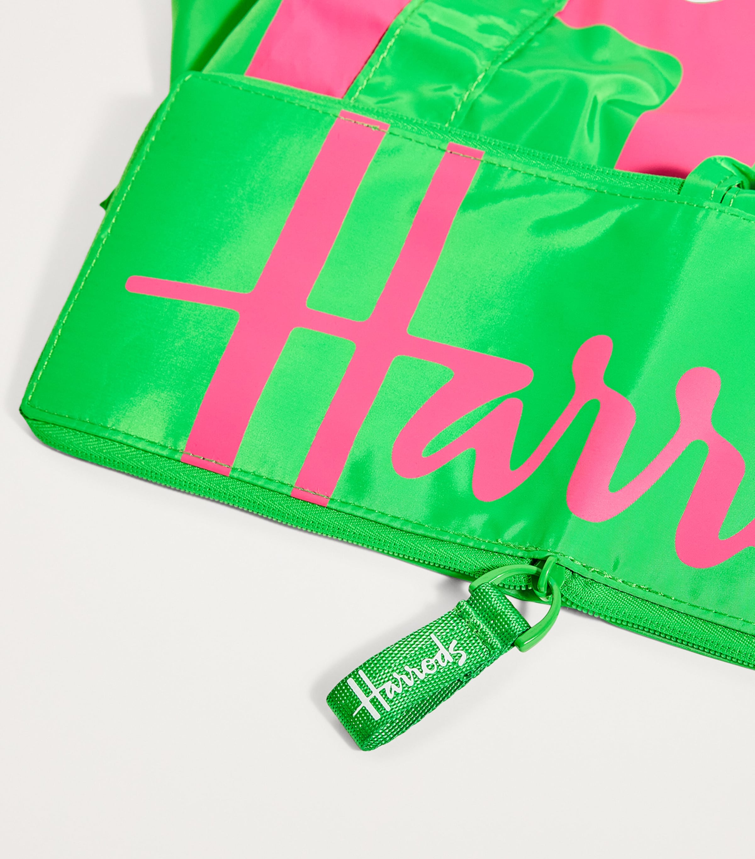 Harrods Green Logo Pocket Shopper Bag | Harrods UK