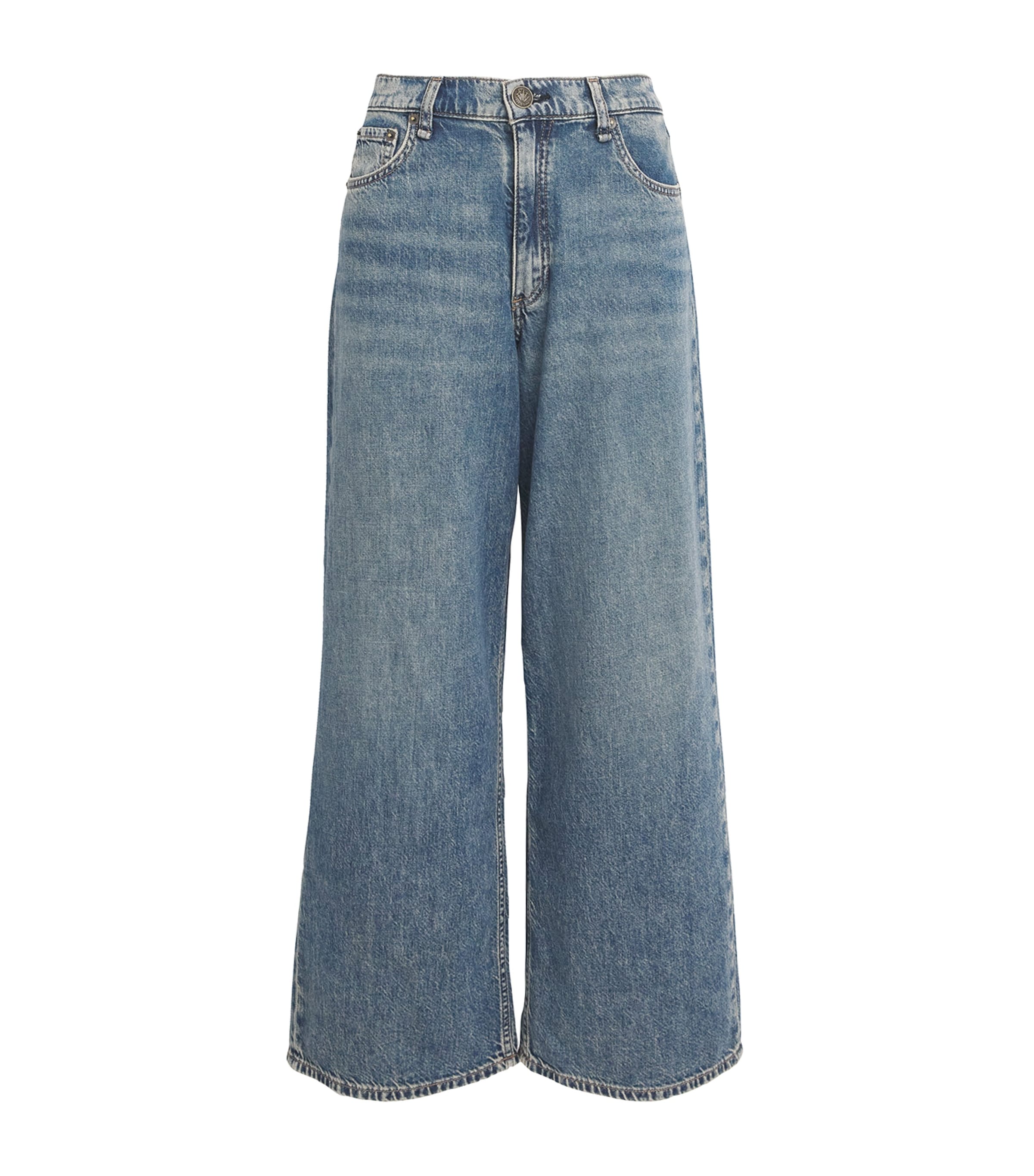 Rag & Bone Blue Andi High-Rise Wide-Leg Jeans | Harrods DE