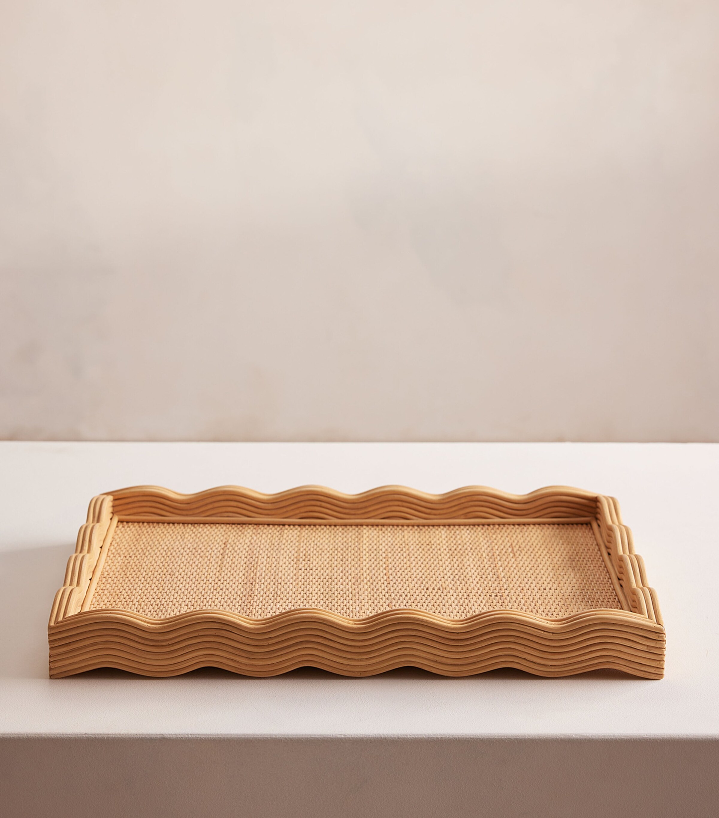 Soho Home Large Rattan Pangbourne Tray (59cm x 40cm) | Harrods UK