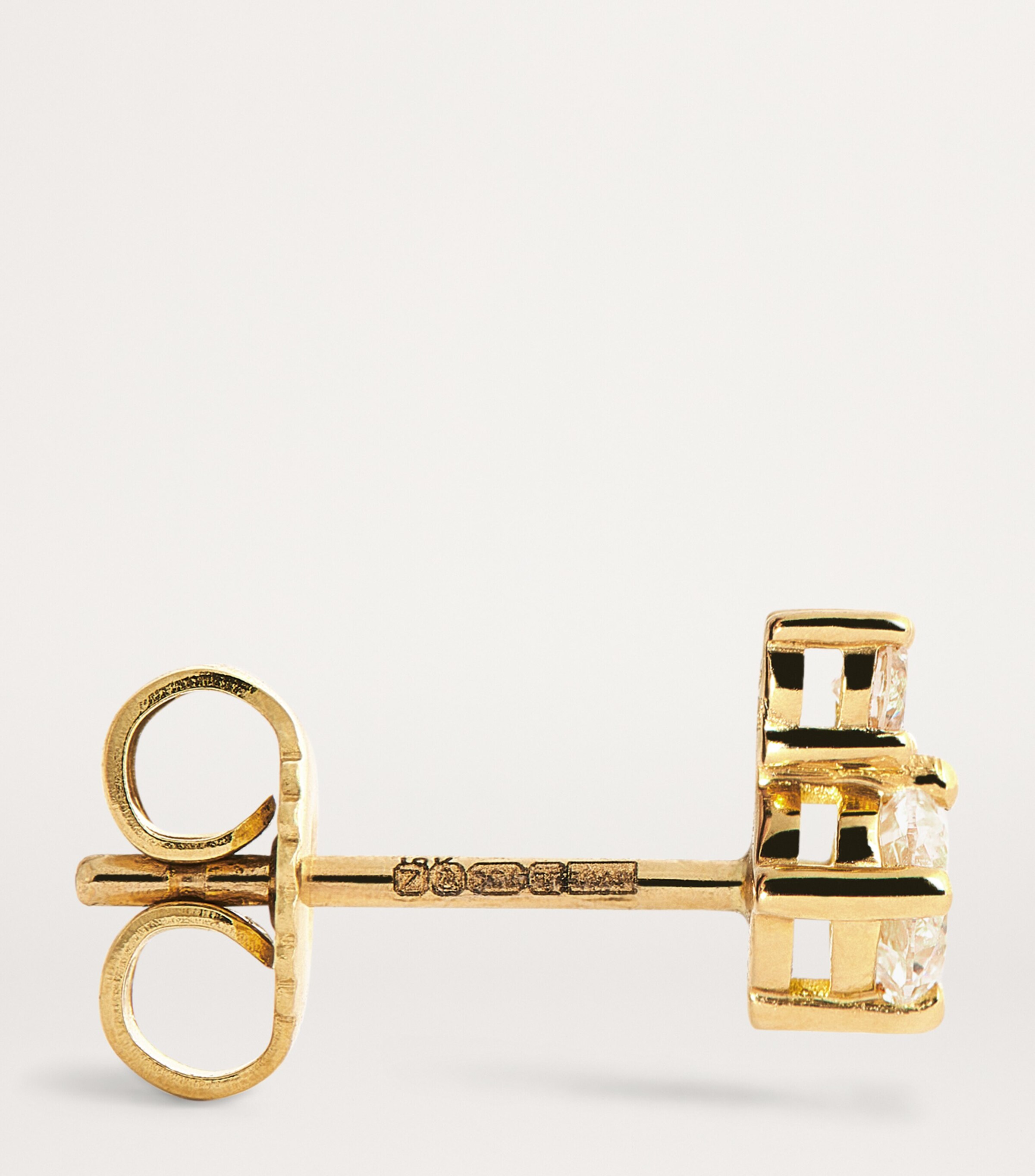 Melissa Kaye Yellow Gold and Diamond Stella Double Stud Earrings ...