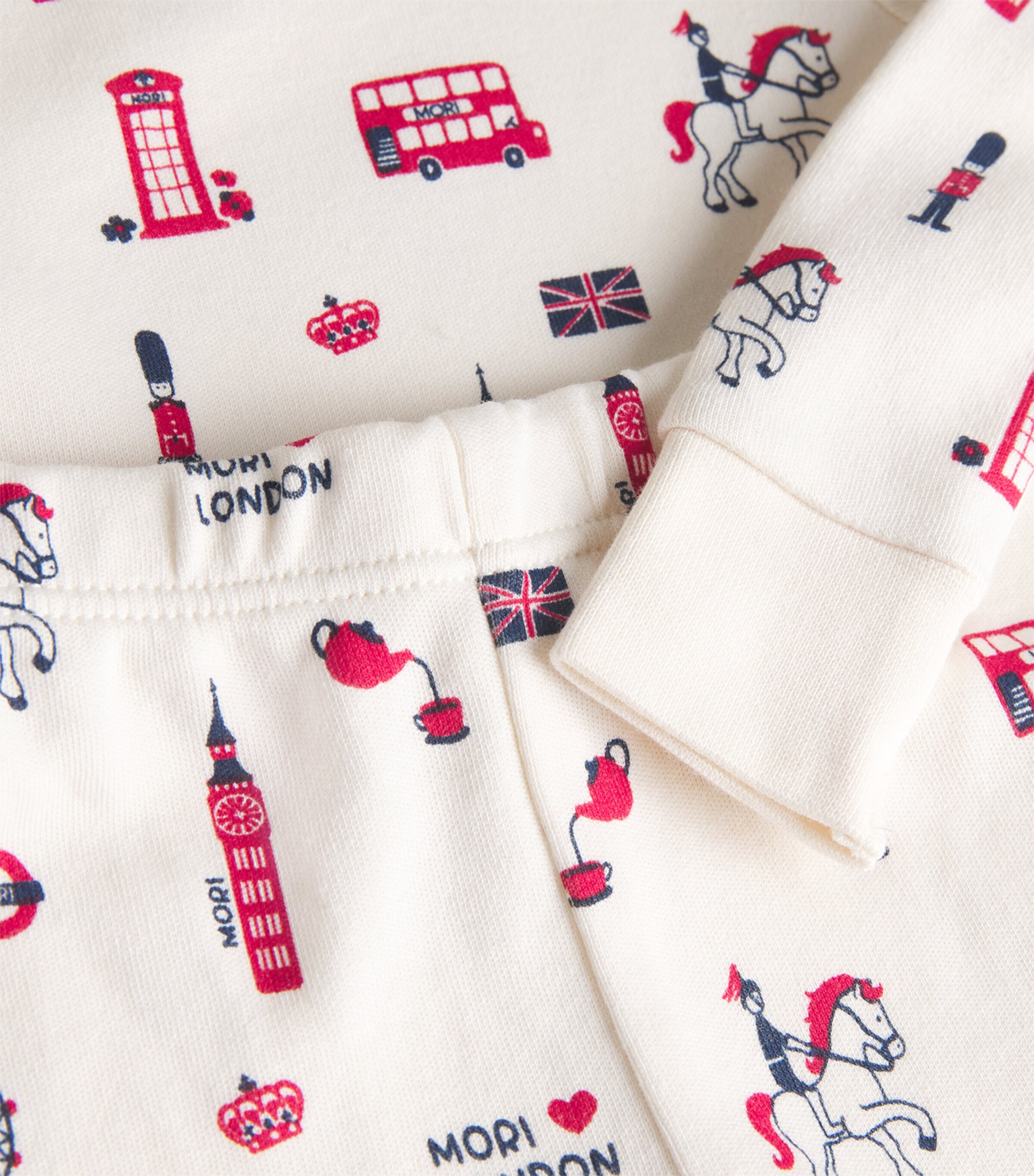 MORI Ivory Organic Cotton-Bamboo Little London Pyjamas (12-36 Months ...