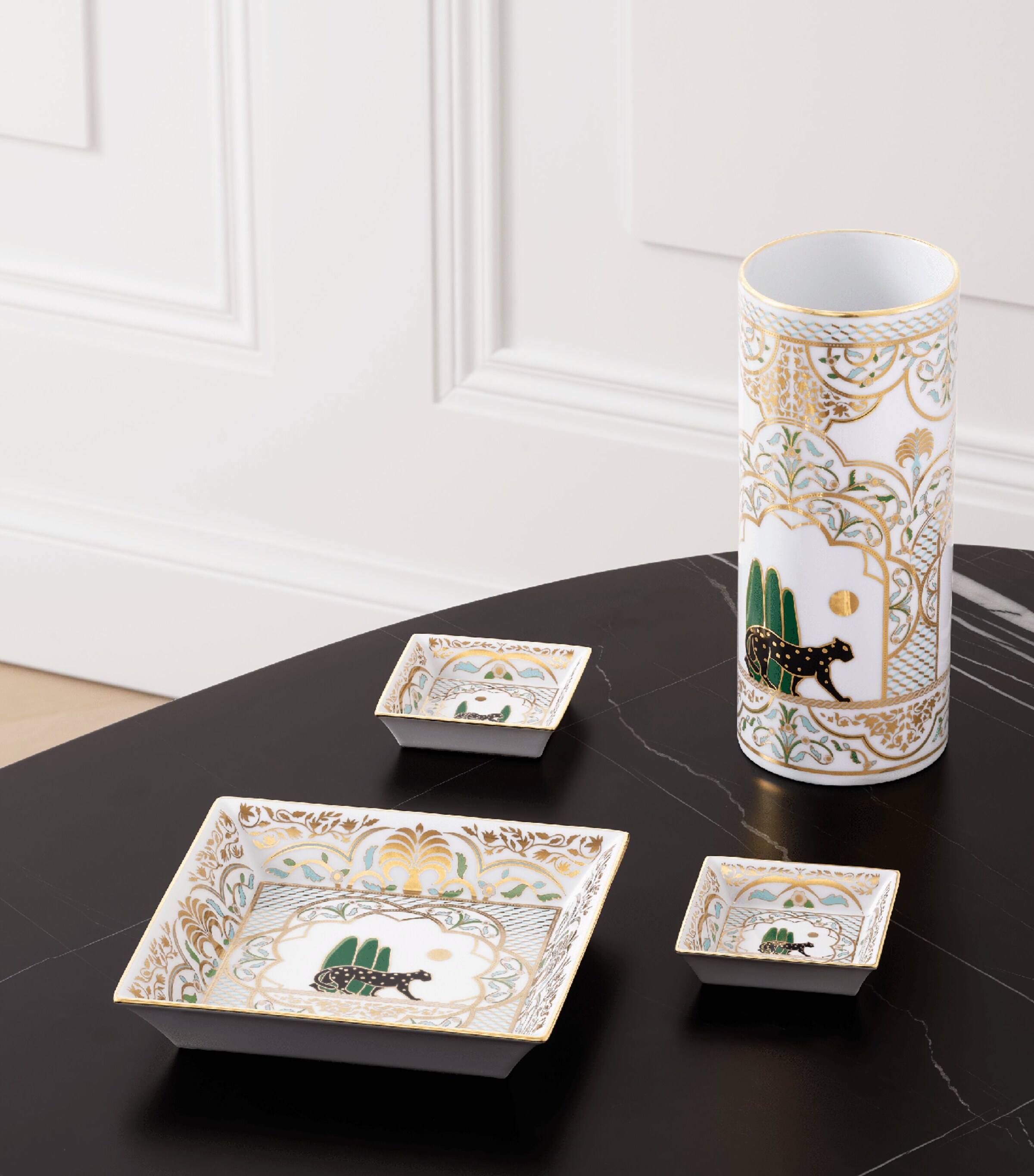 Cartier Small Panthère de Cartier Trinket Trays (Set of 2) | Harrods UK