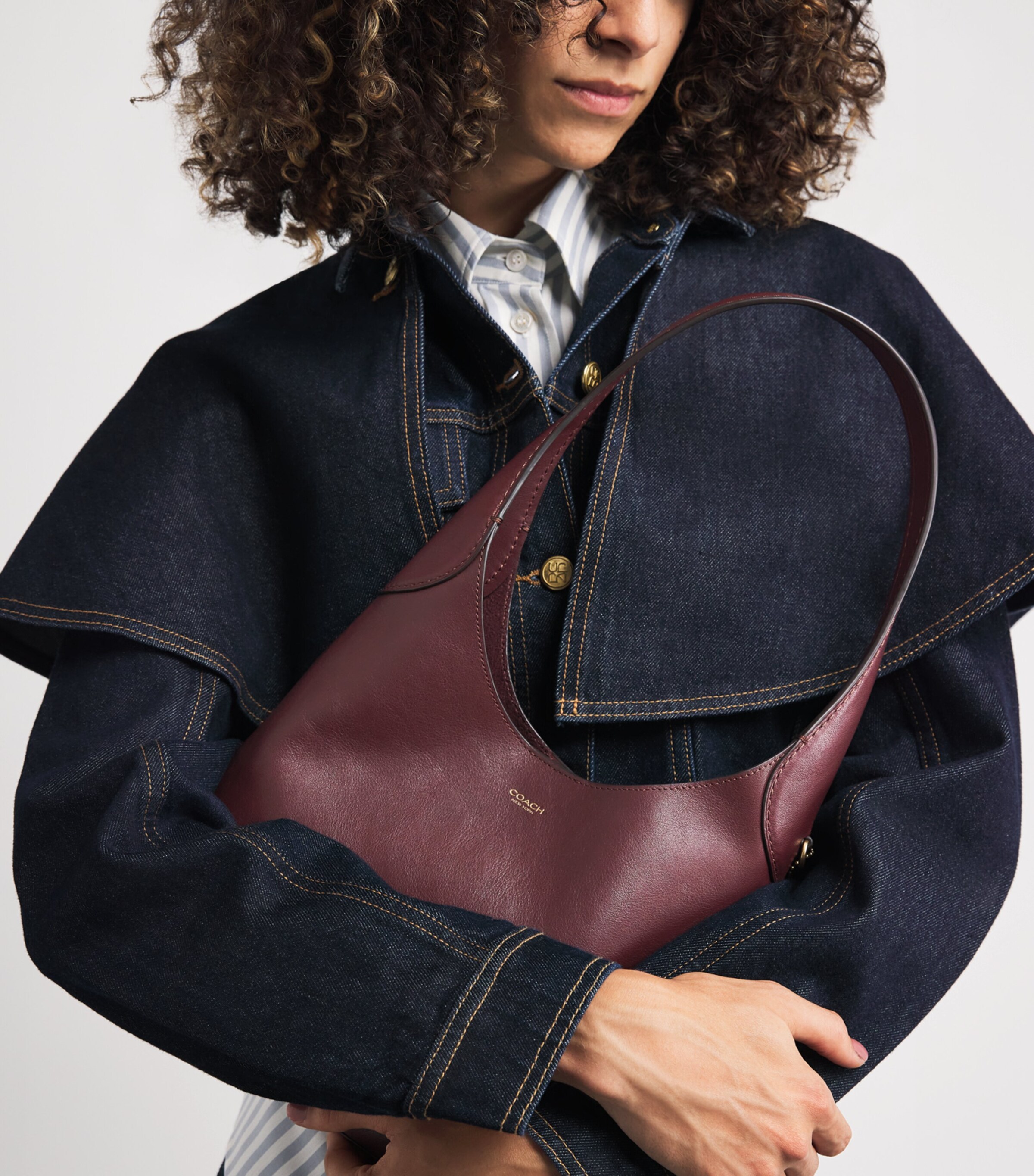 Coach Burgundy Leather Brooklyn 28 Shoulder Bag | Harrods UK