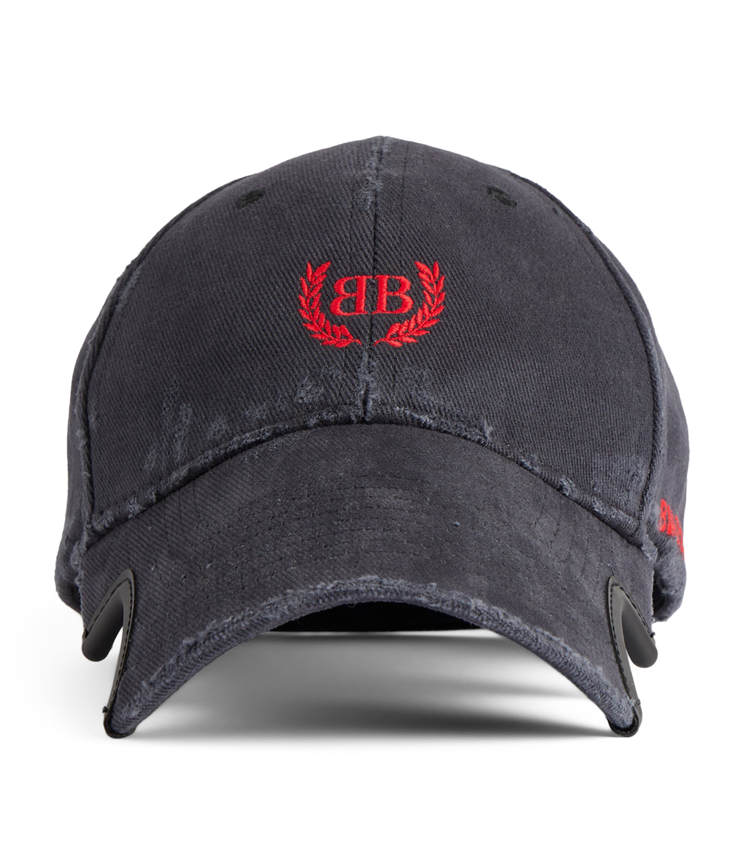 Balenciaga Black Cotton Laurel Baseball Cap | Harrods UK