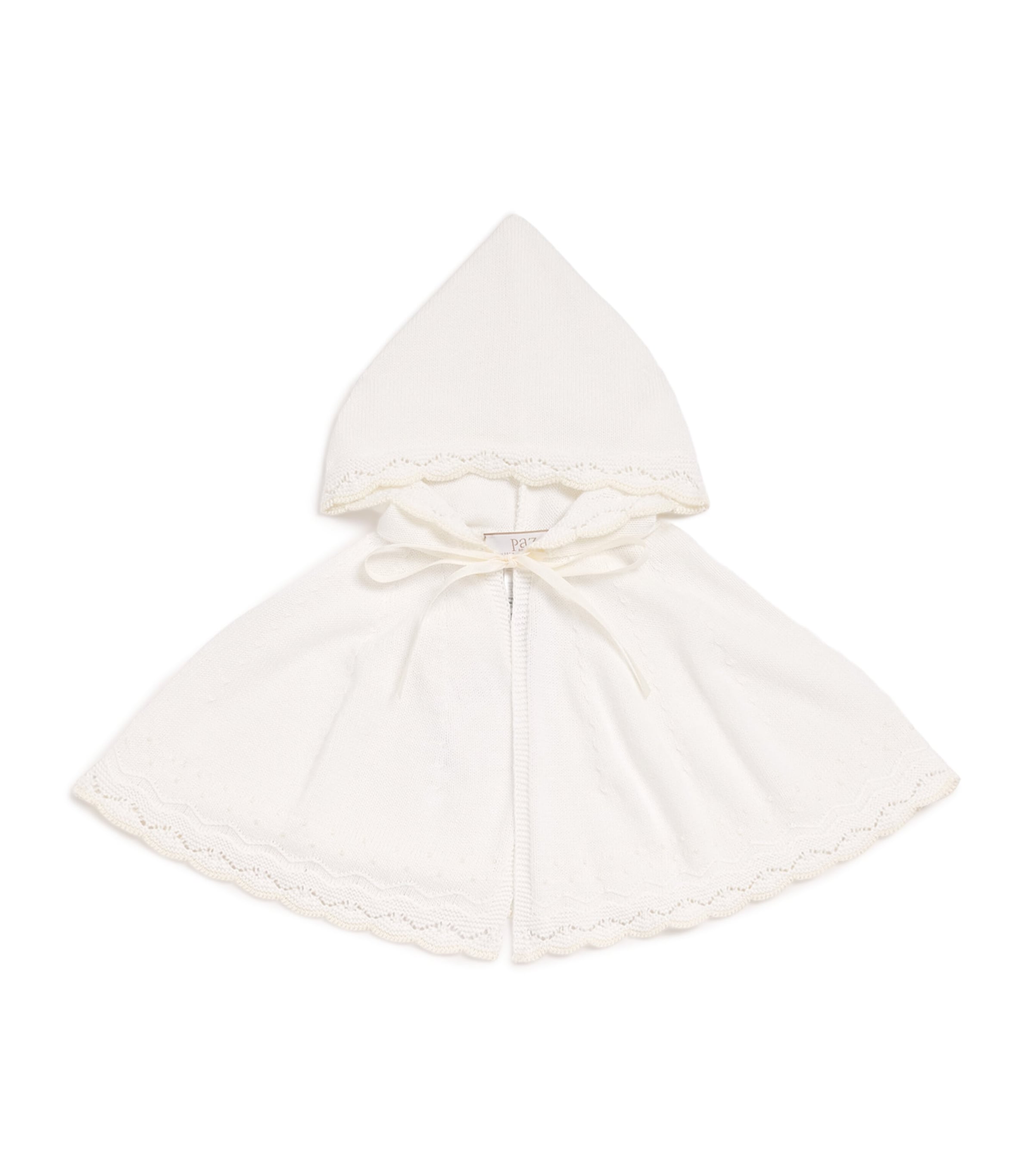 Paz Rodriguez Ivory Cotton Knitted Cape (1-24 Months) | Harrods HK