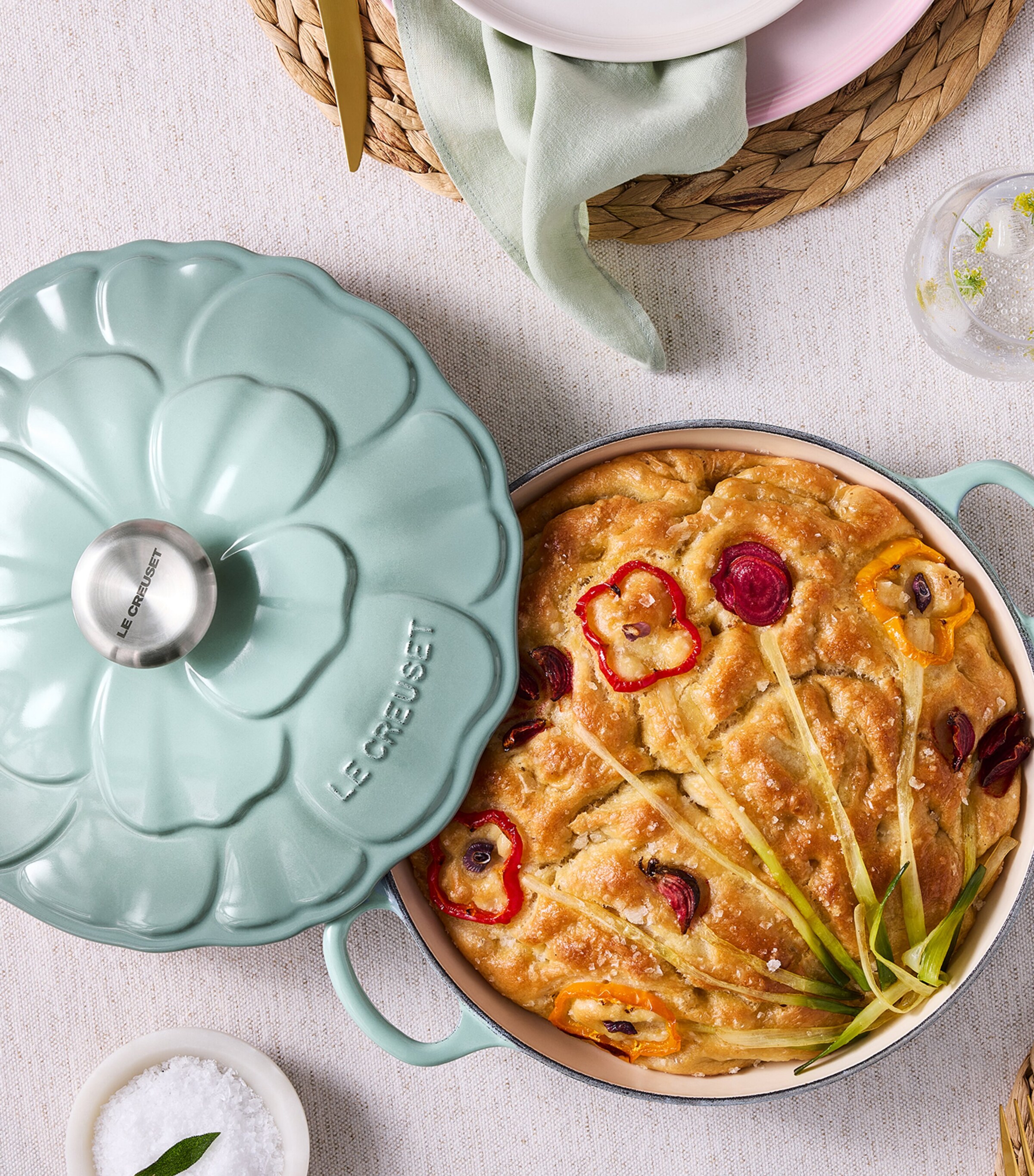 Le Creuset Cast Iron Petal Shallow Casserole Dish (26cm) | Harrods US