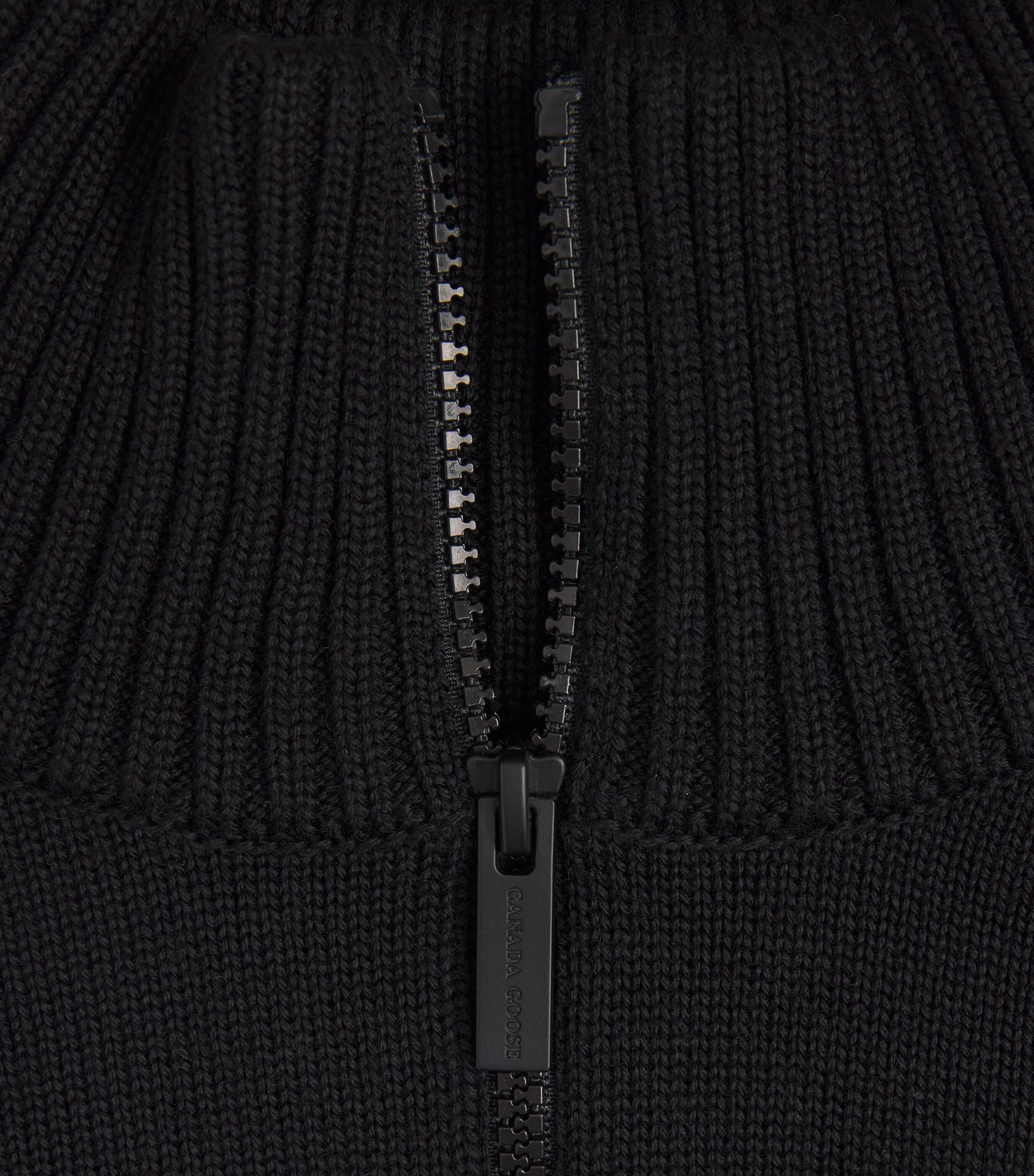 Canada Goose Black Rosseau Quarter-Zip Sweater | Harrods CA