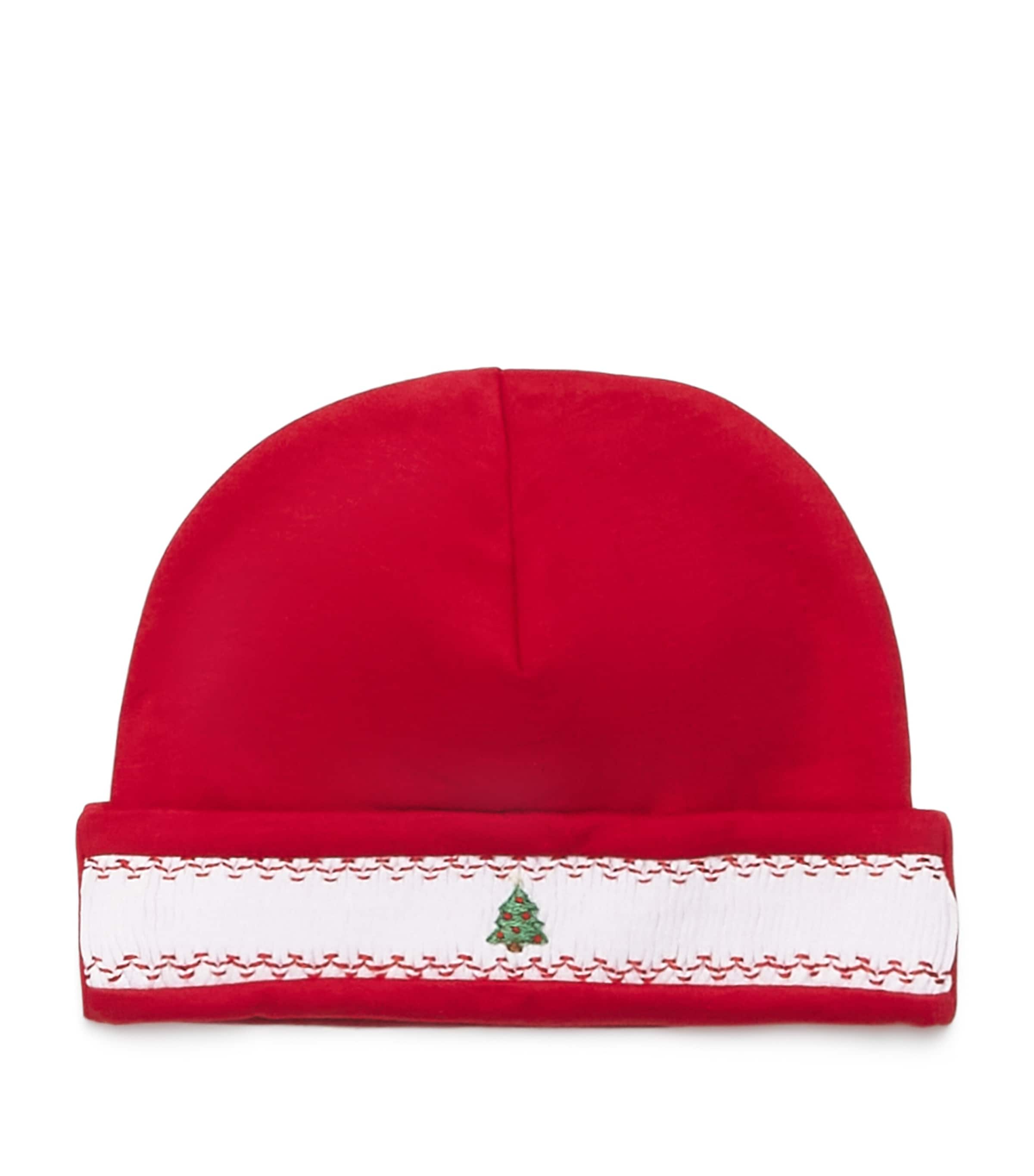 Kissy Kissy Red Hand-Smocked Holiday Medley Beanie | Harrods US