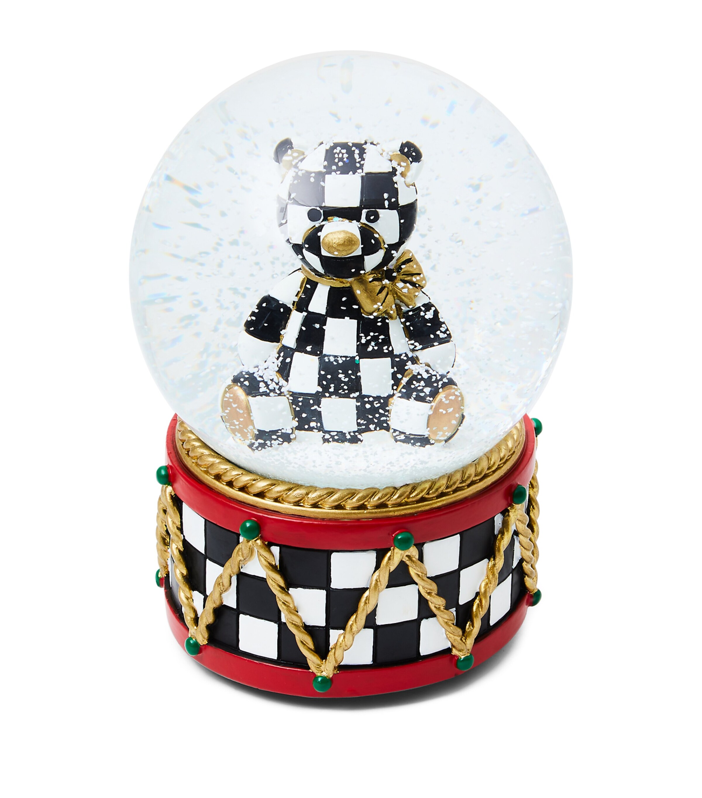 MacKenzie-Childs Courtly Check Bear Snowglobe | Harrods HK