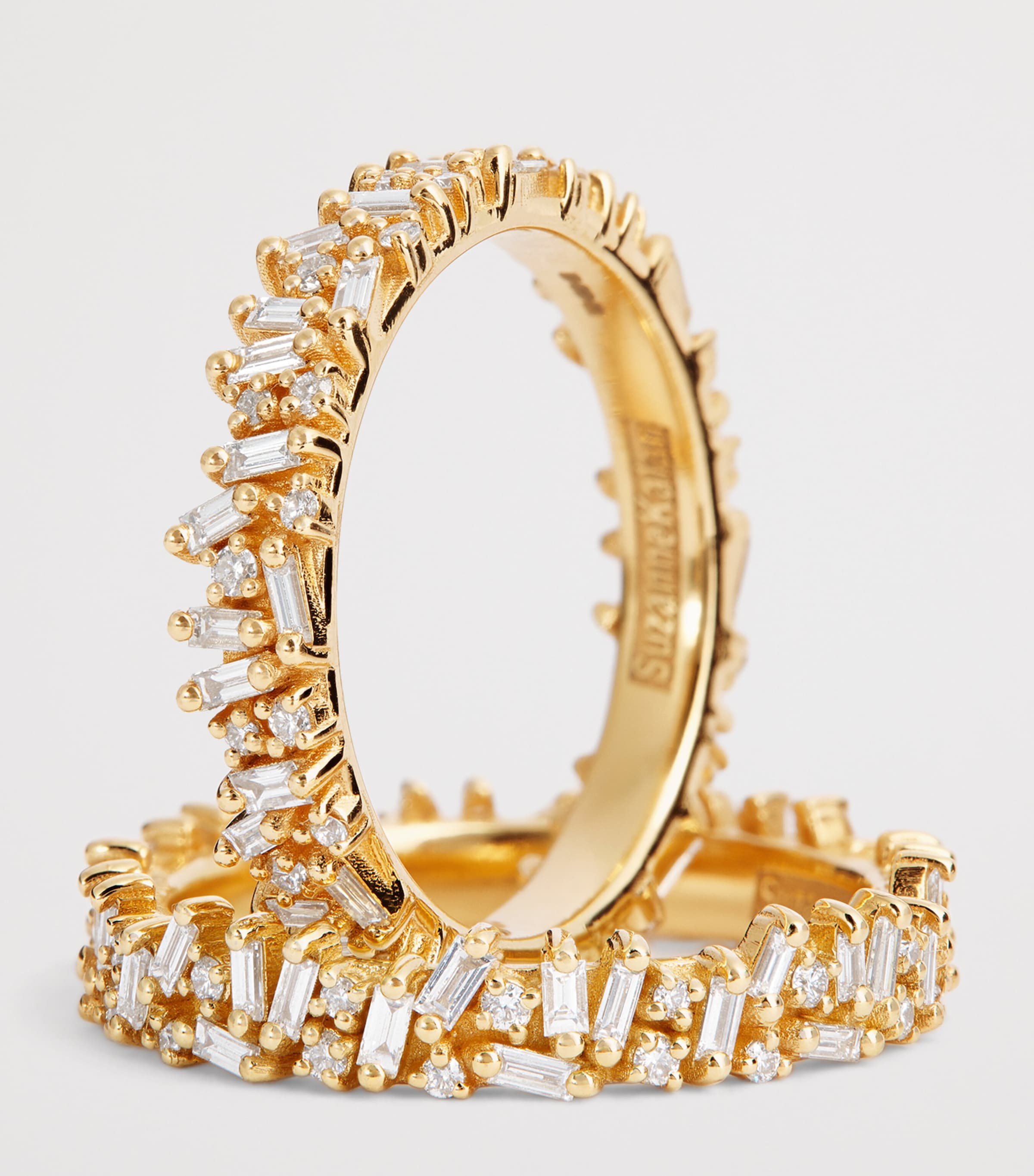 Suzanne Kalan Gold Yellow Gold and Mixed Diamond Tech Ring Jackets ...