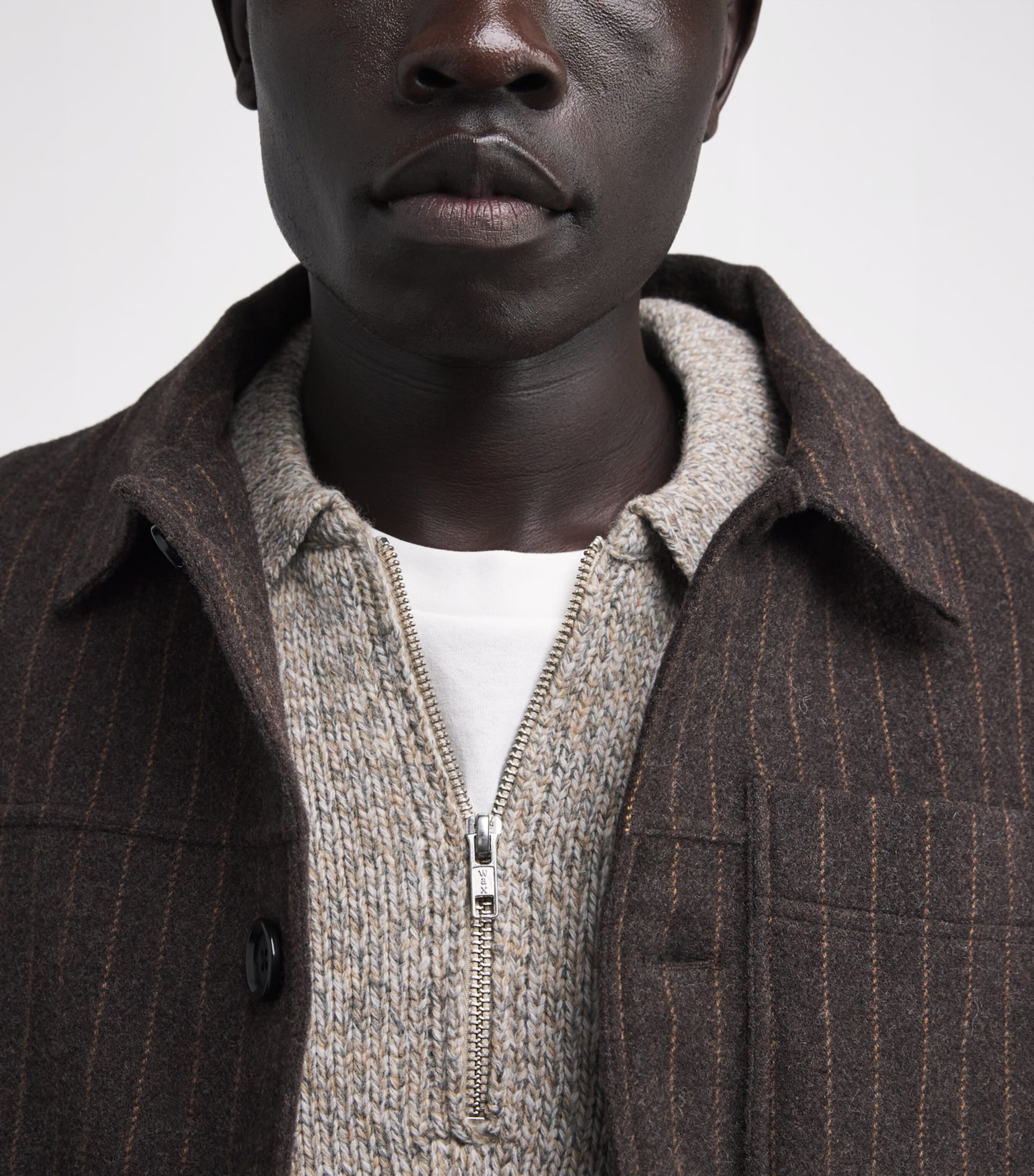 Wax London Grey Wool Alpha Polo Sweater | Harrods AU