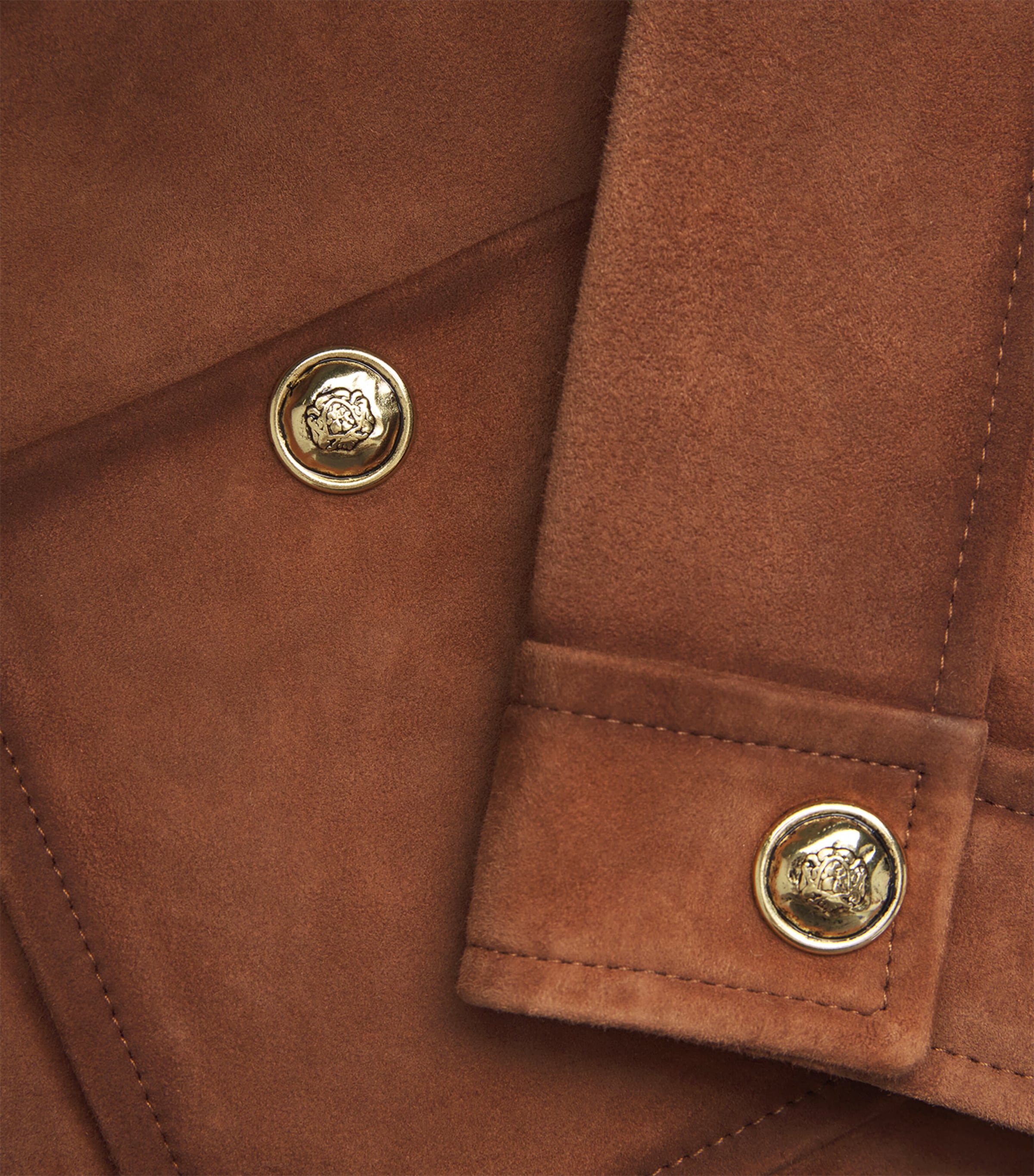 Sandro Paris Beige Suede Jacket | Harrods US