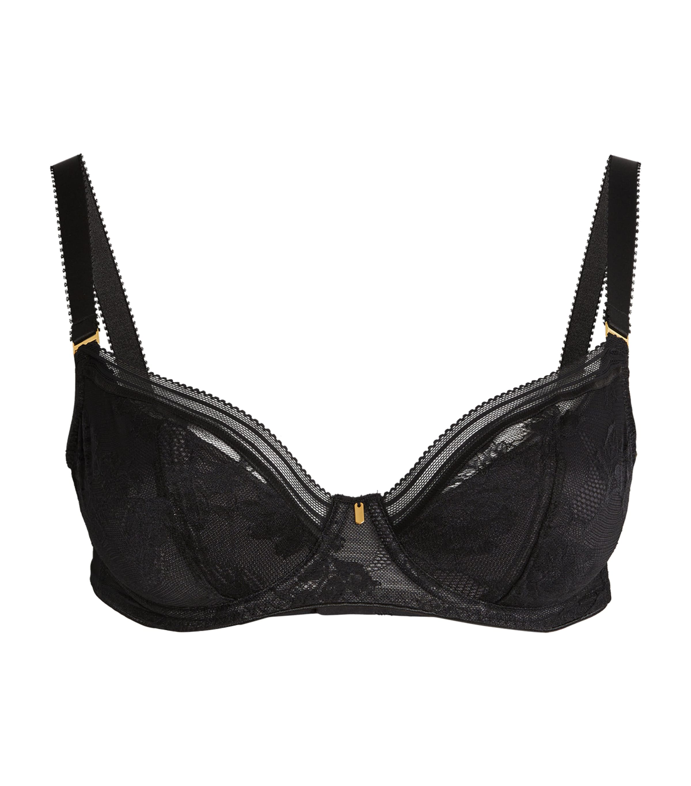 Fantasie Black Fusion Lace Plunge Bra | Harrods UK