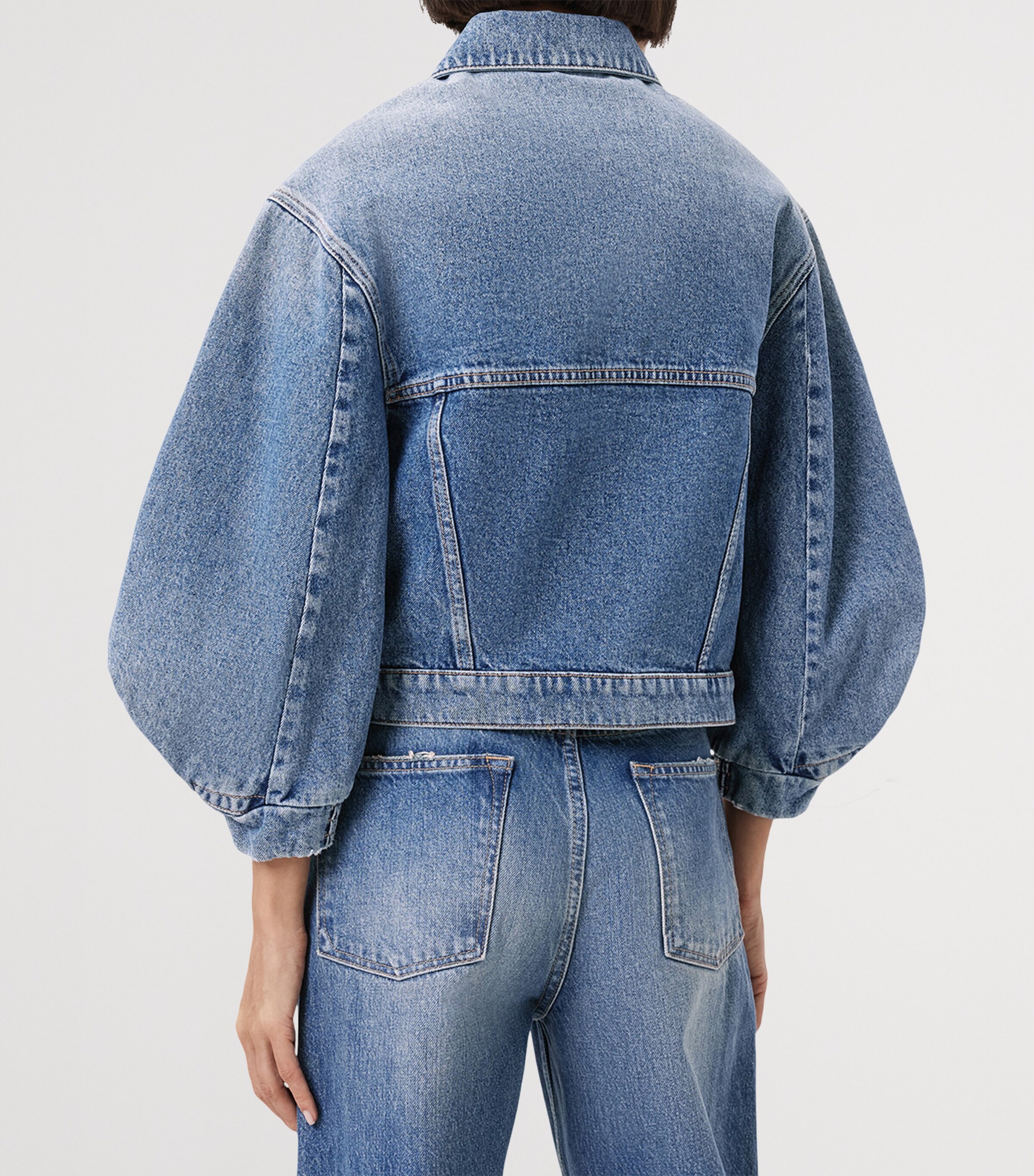 AllSaints Blue Organic Cotton Luca Denim Jacket | Harrods US