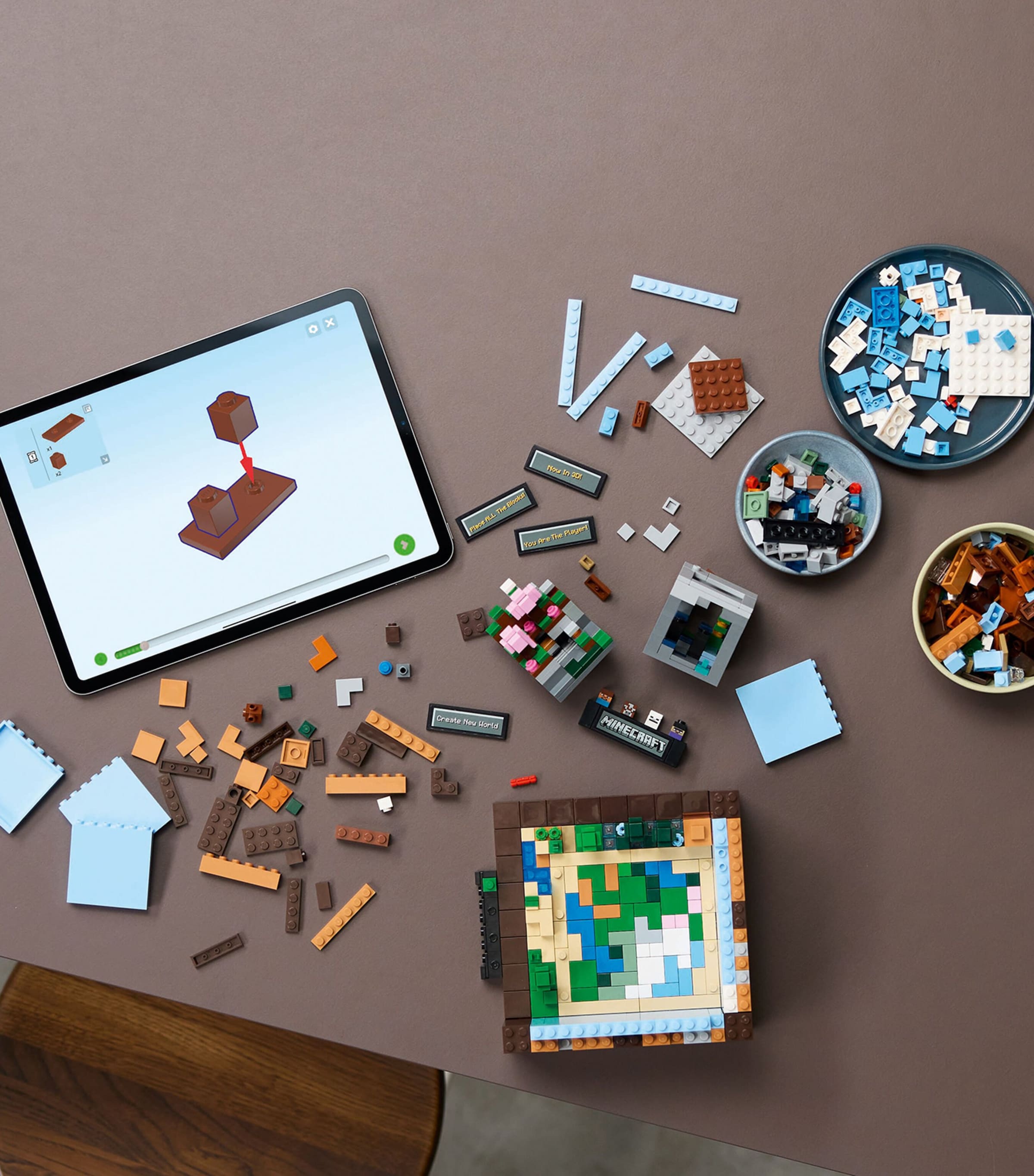 Lego Minecraft Crafting Table Model Set for Adults 21265 | Harrods UK