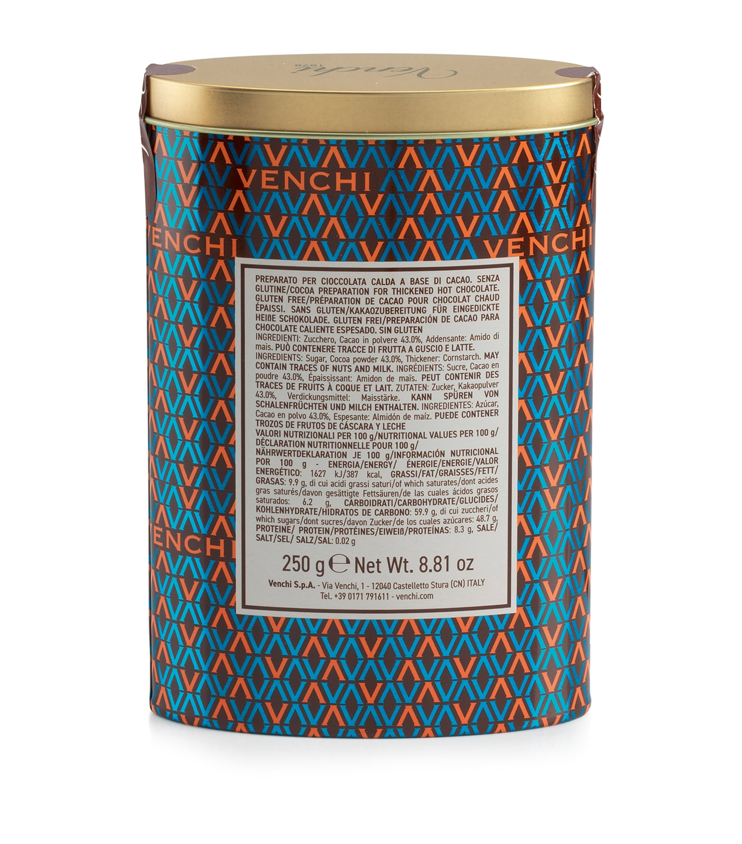 Venchi 1878 Cocoa for Hot Chocolate in Metal Tin (250g) | Harrods UK