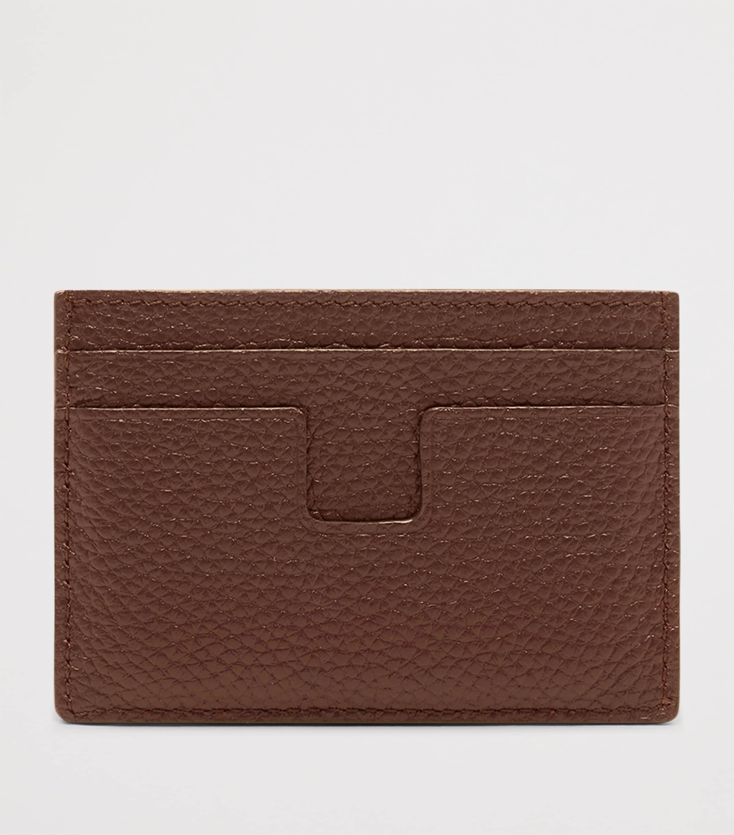 TOM FORD Brown Leather T-Line Card Holder | Harrods US