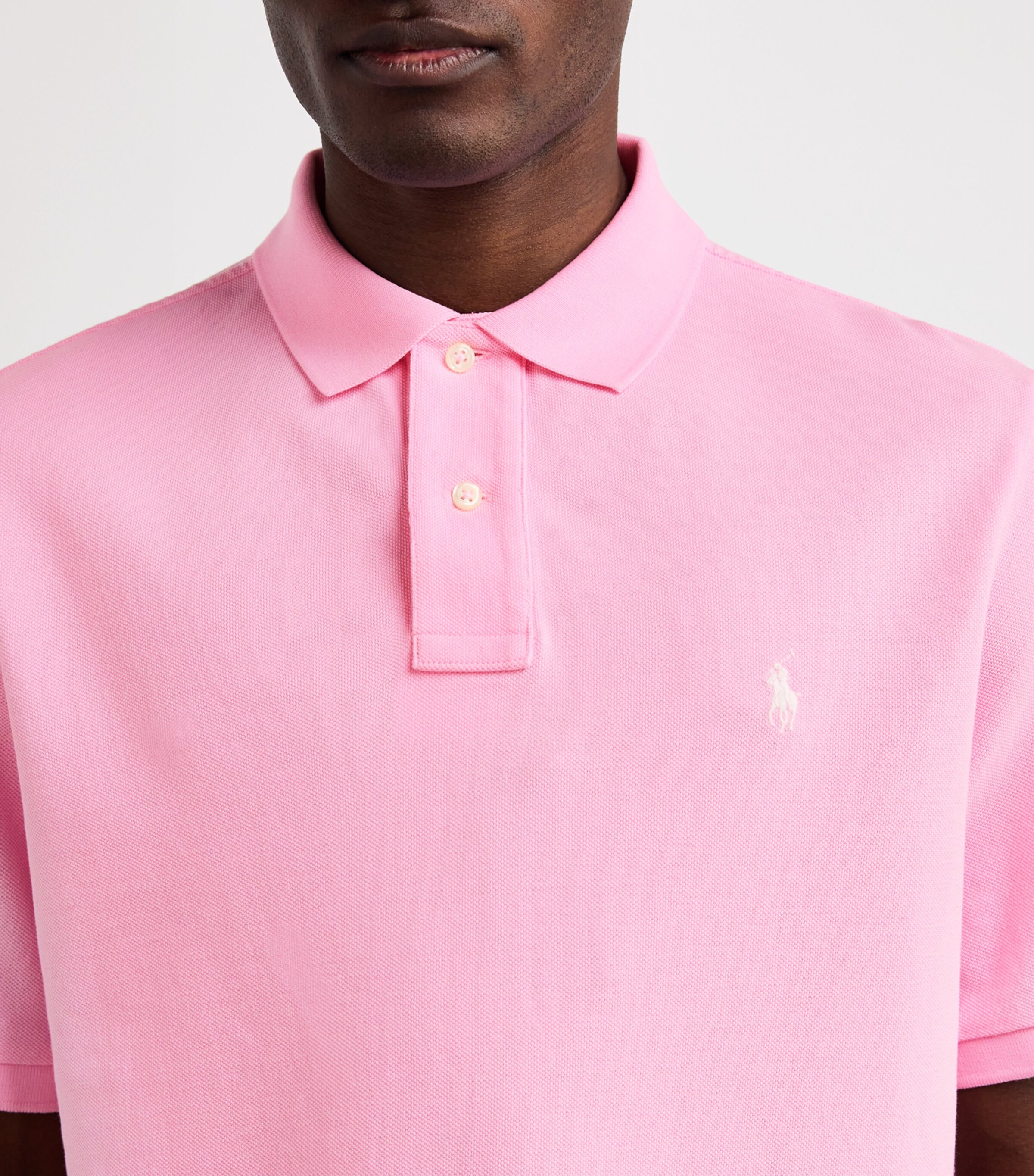 Polo Ralph Lauren Pink x Wimbledon Cotton Mesh Polo Shirt | Harrods UK