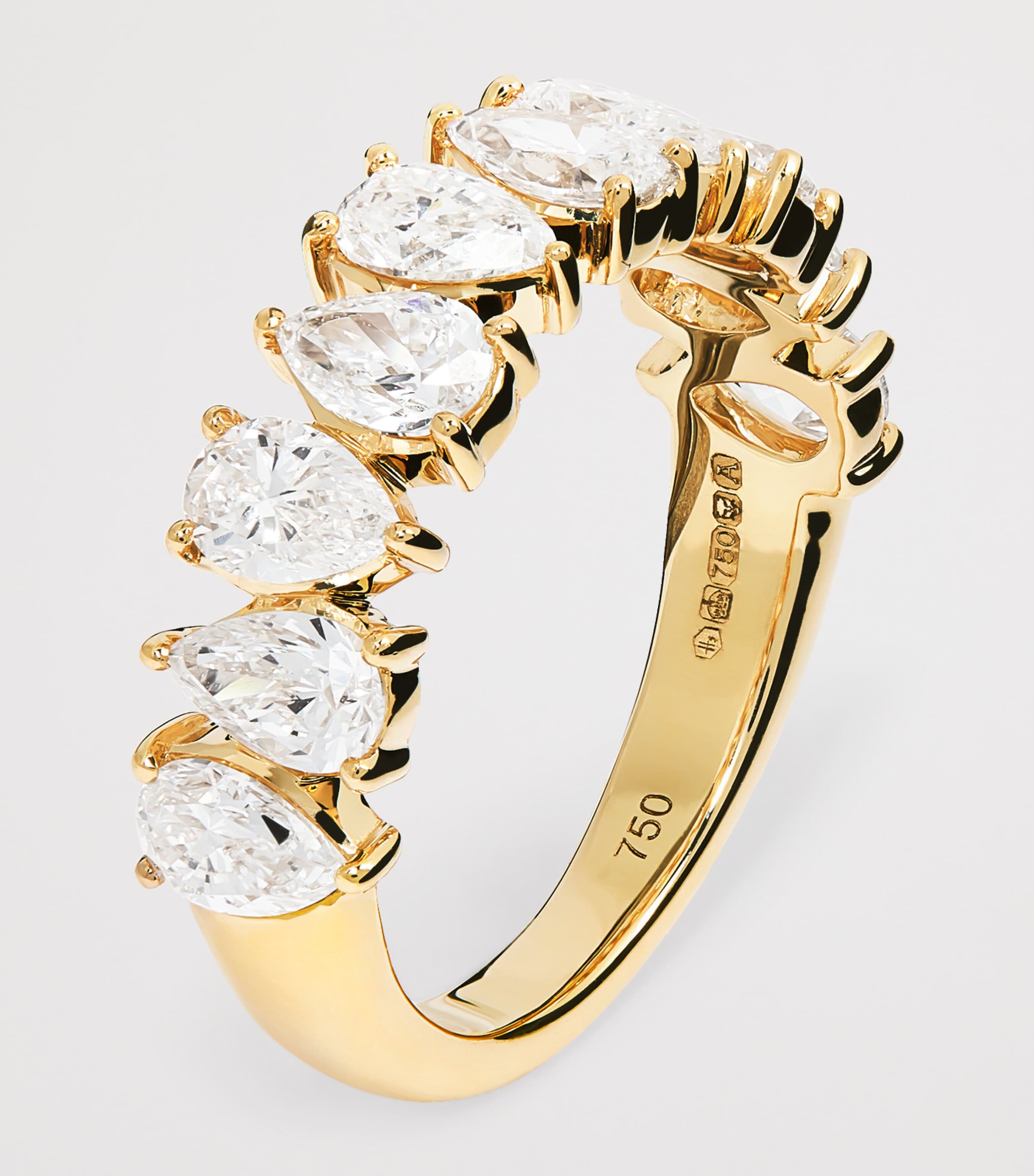 Harrods Yellow Gold and Diamond Eternity Ring (1.90ct) | Harrods UK