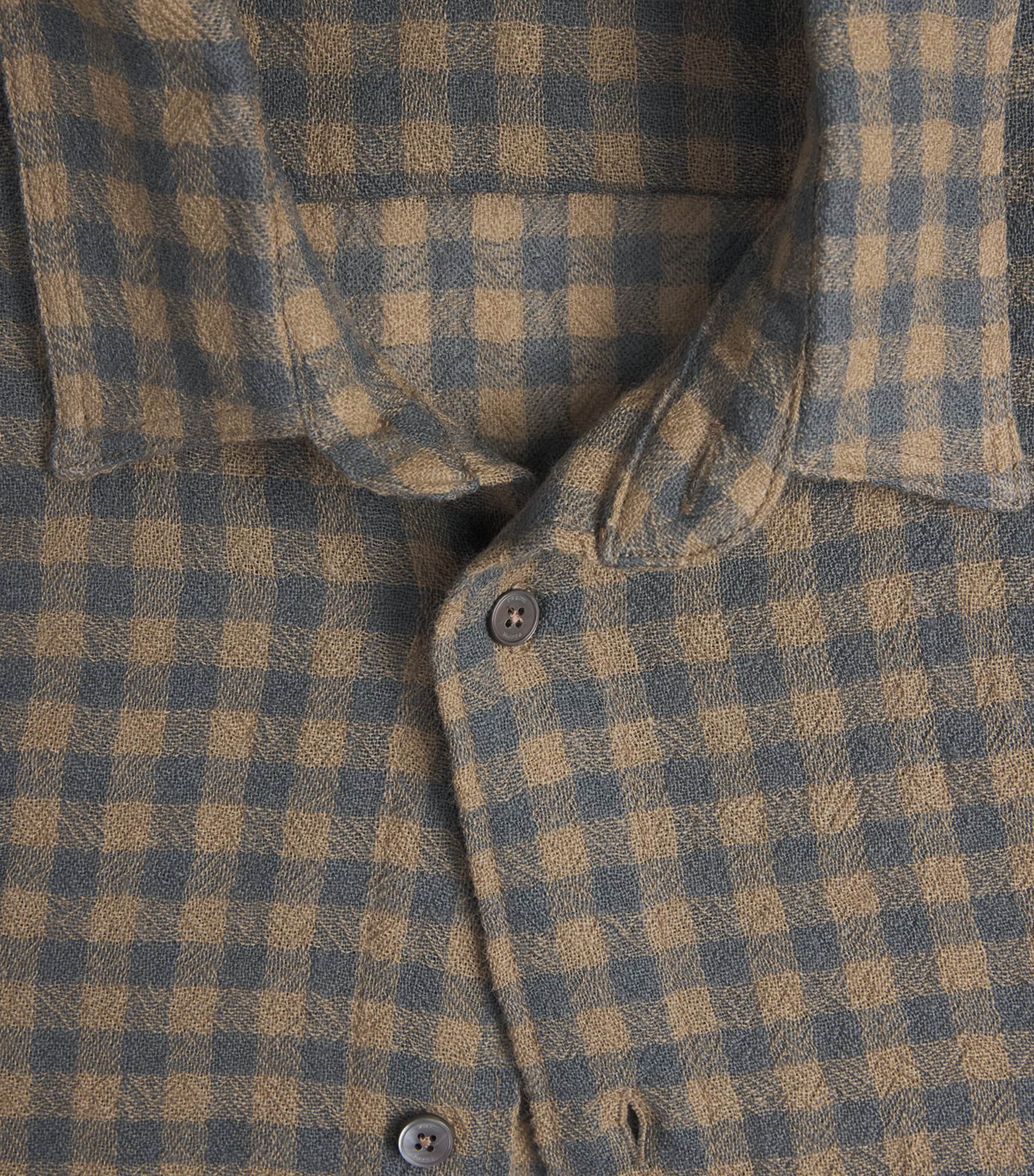 FRAME Blue Virgin Wool Check Shirt | Harrods CA